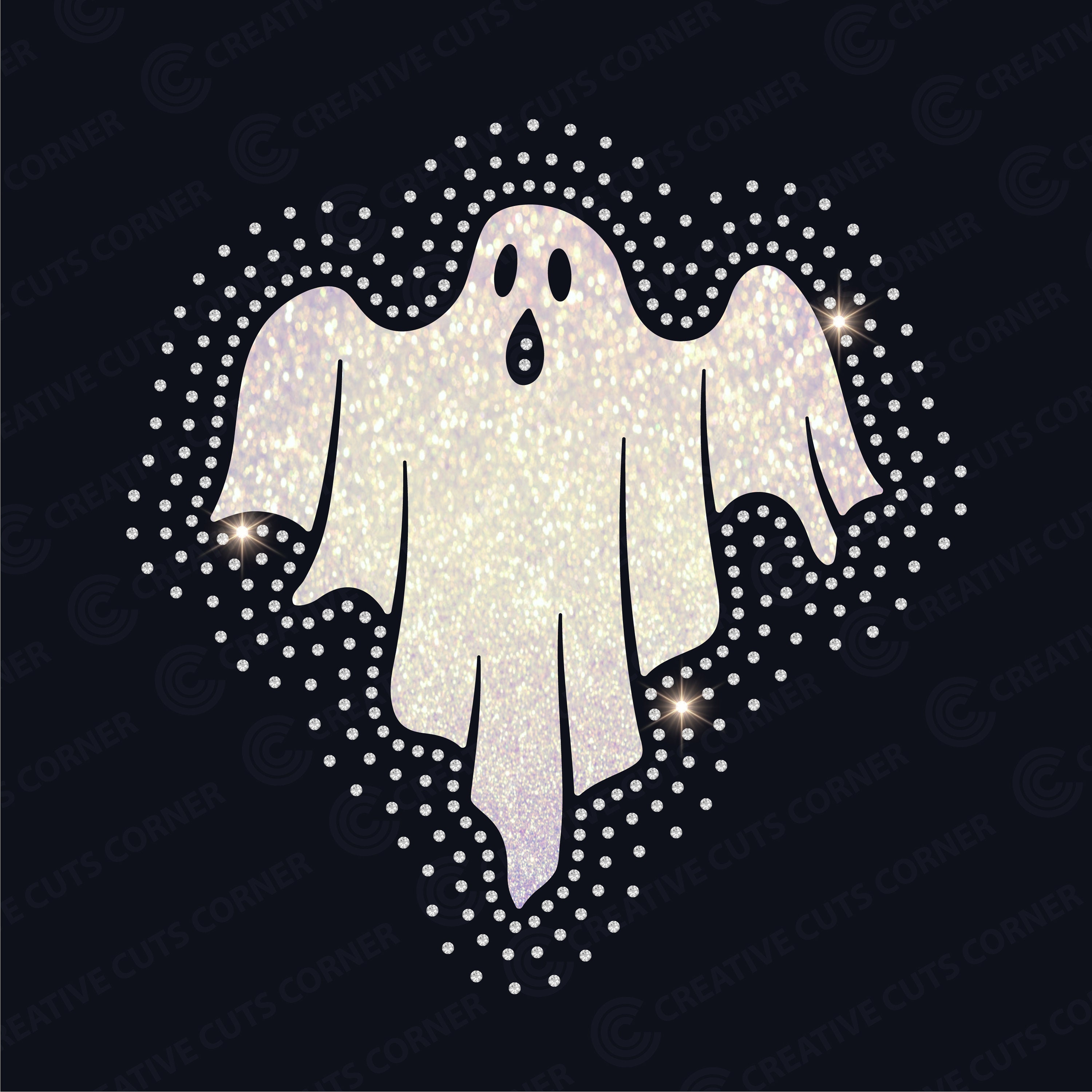 Ghost Rhinestone Template Ss10 Svg Digital File Vinyl Rhinestone Sign ...