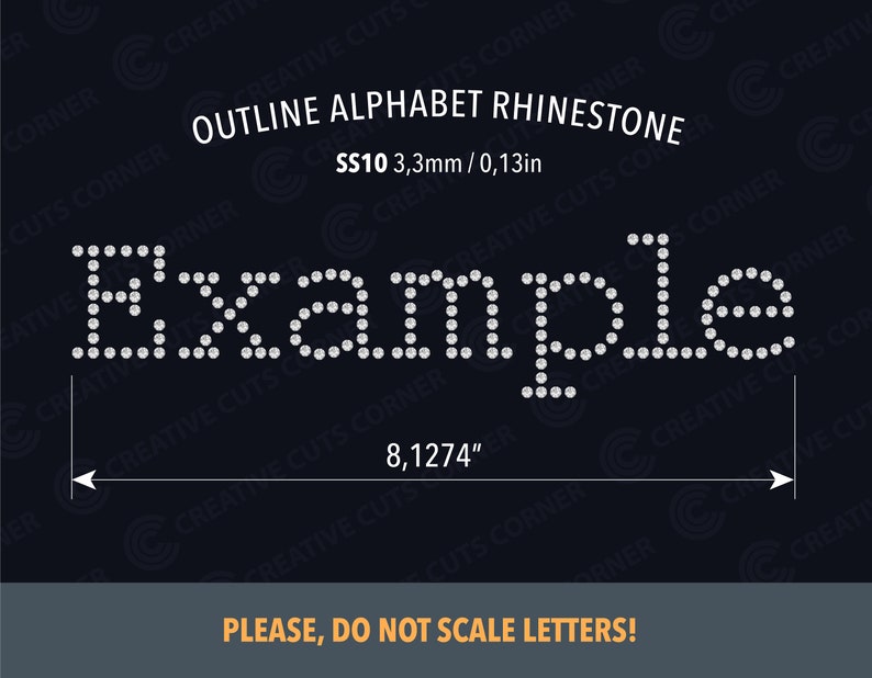 Rhinestone Font Svg Files for Cricut Hotfix Rhinestone Shirt - Etsy