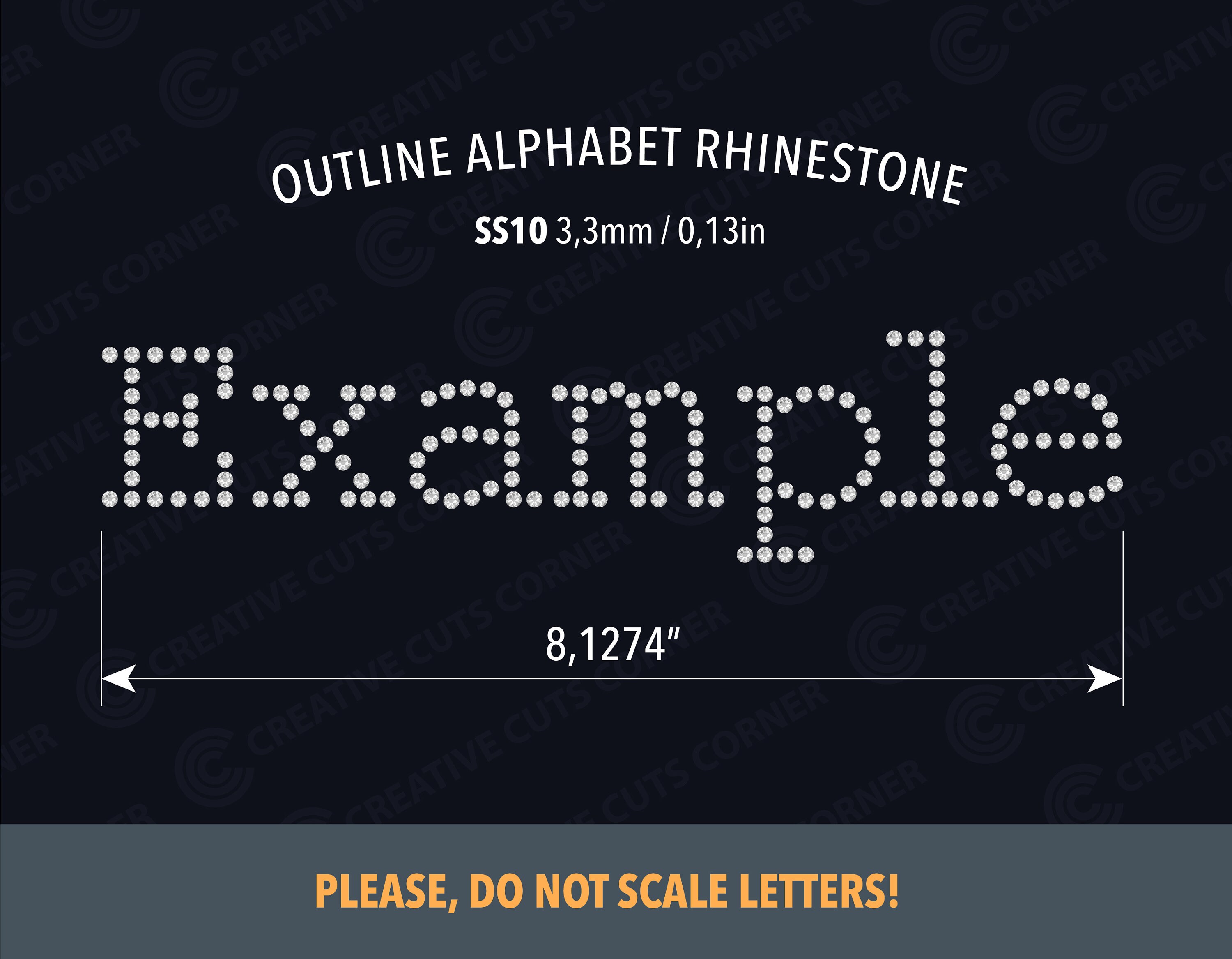 Rhinestone Font Svg Files for Cricut Hotfix Rhinestone Shirt Template ...