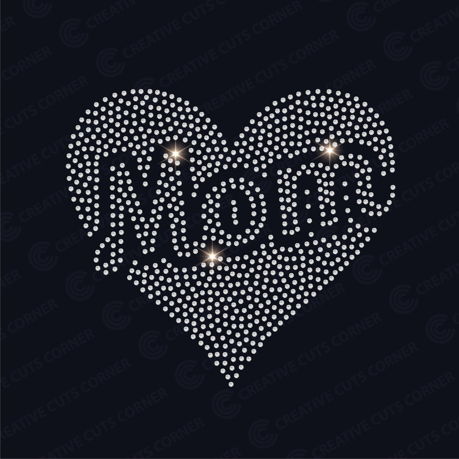 Rhinestone Heart Template Svg Rhinestone Shirt Template Cut File for ...