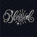 Rhinestone Blessed Template Sign Svg File for Cricut Rhinestone ...