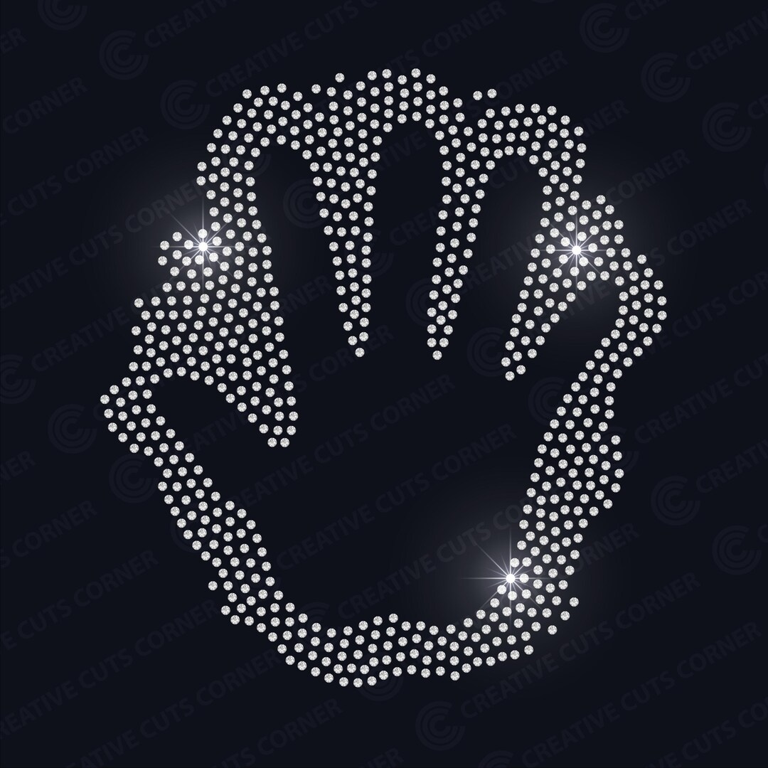 Rhinestone Template Ss10 Hand Design Rhinestone Sign Svg File for ...