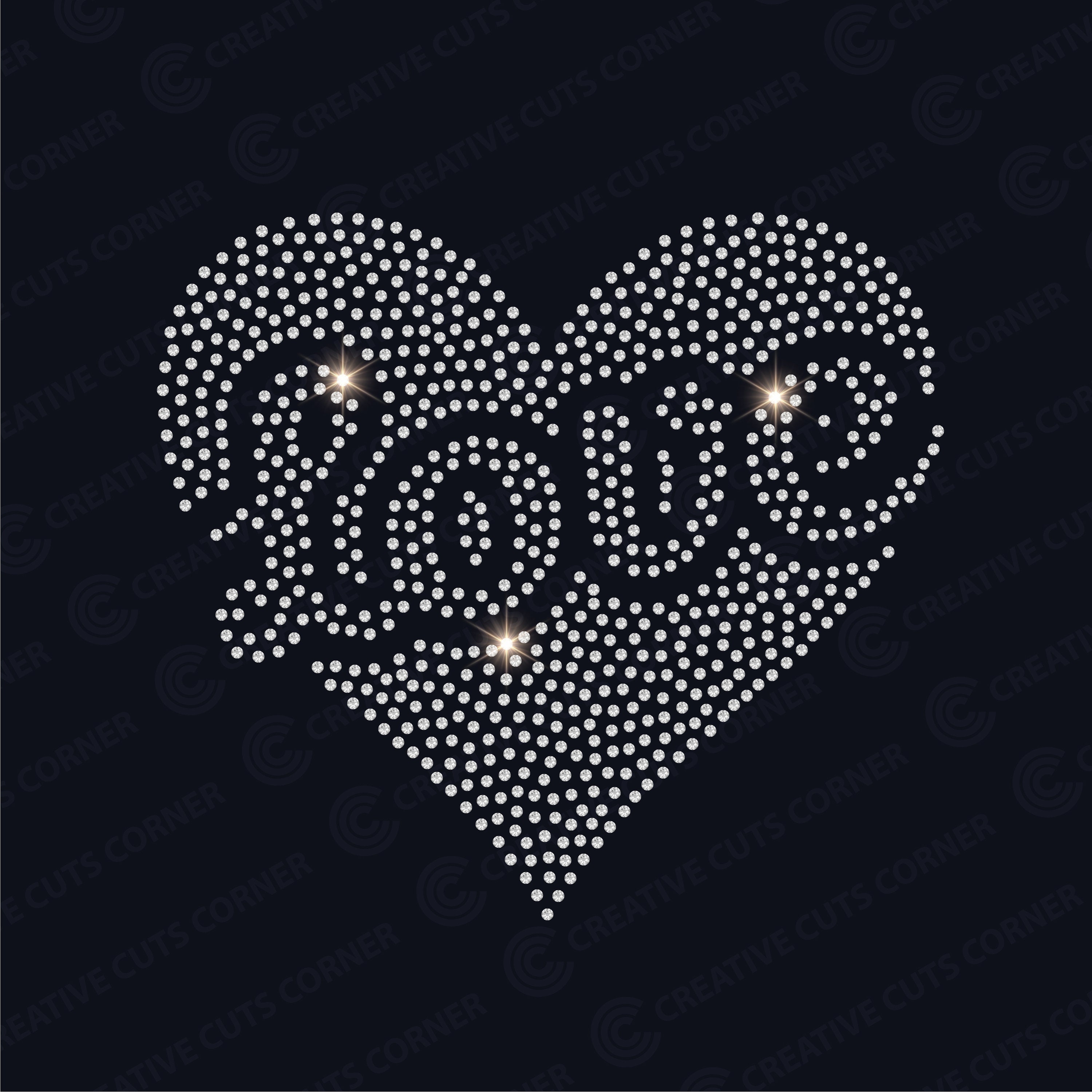 Rhinestone Template Ss10 Love Word Design Rhinestone Sign Svg File for ...