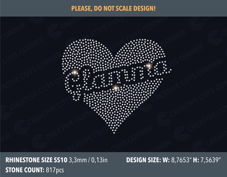 Glamma Rhinestone Template Svg File for Cricut Design Rhinestone ...