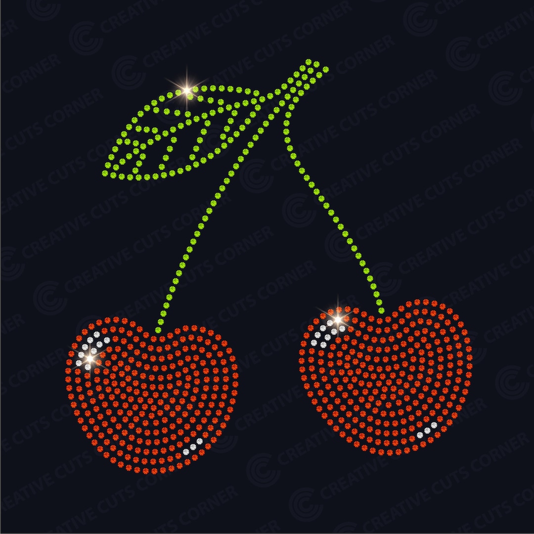 Rhinestone Template Cherry Svg File for Cricut Design Rhinestone ...