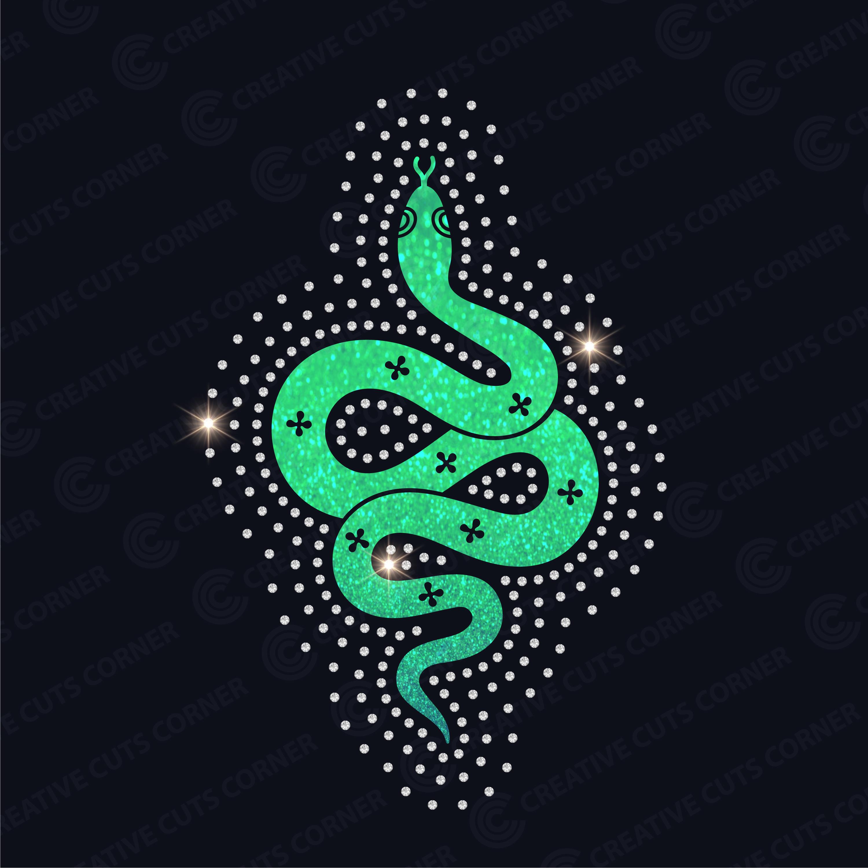 Snake Vinyl Rhinestone Template Svg File for Cricut Design Rhinestone ...