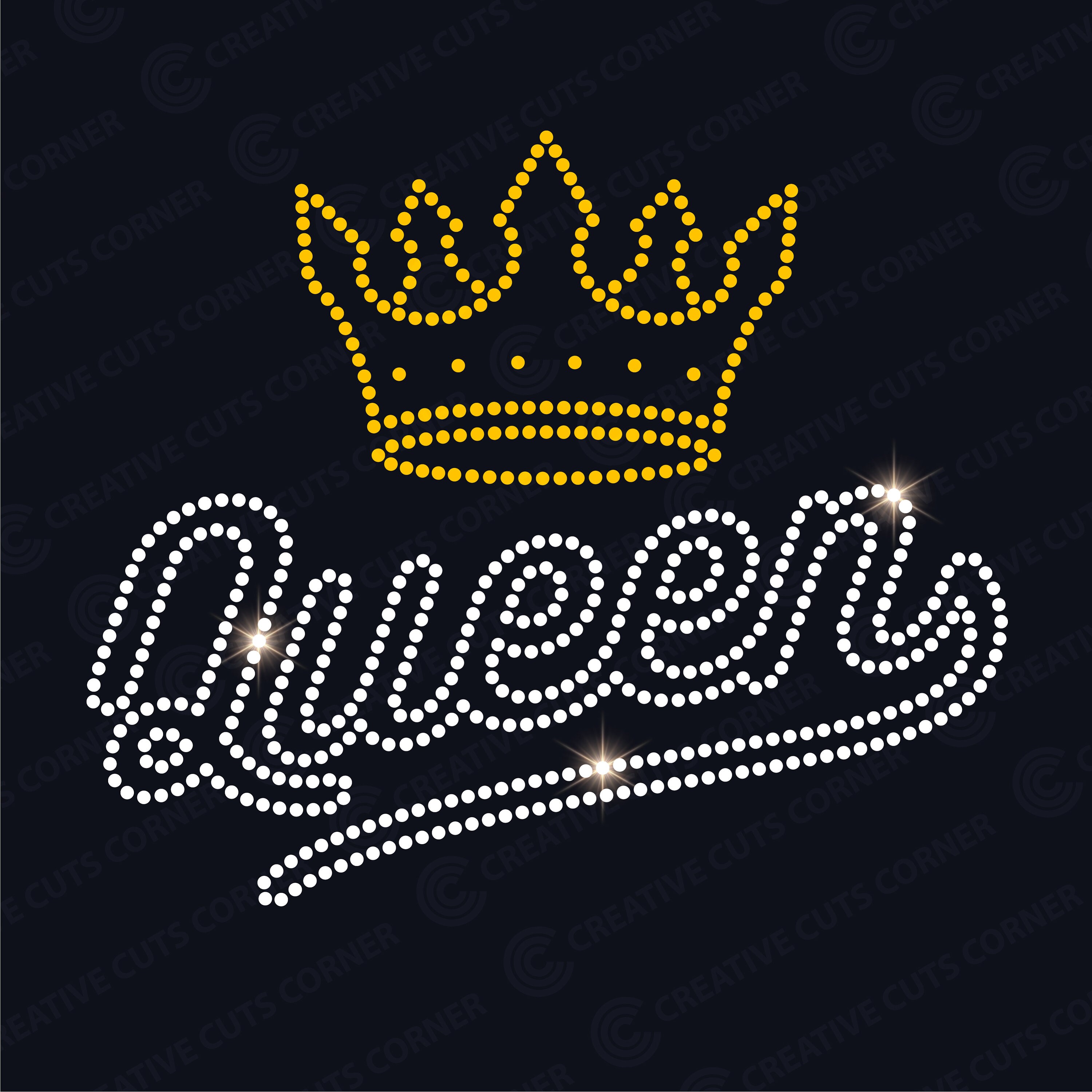 Queen Rhinestone Template Svg File for Cricut Rhinestone Template Ss10 ...