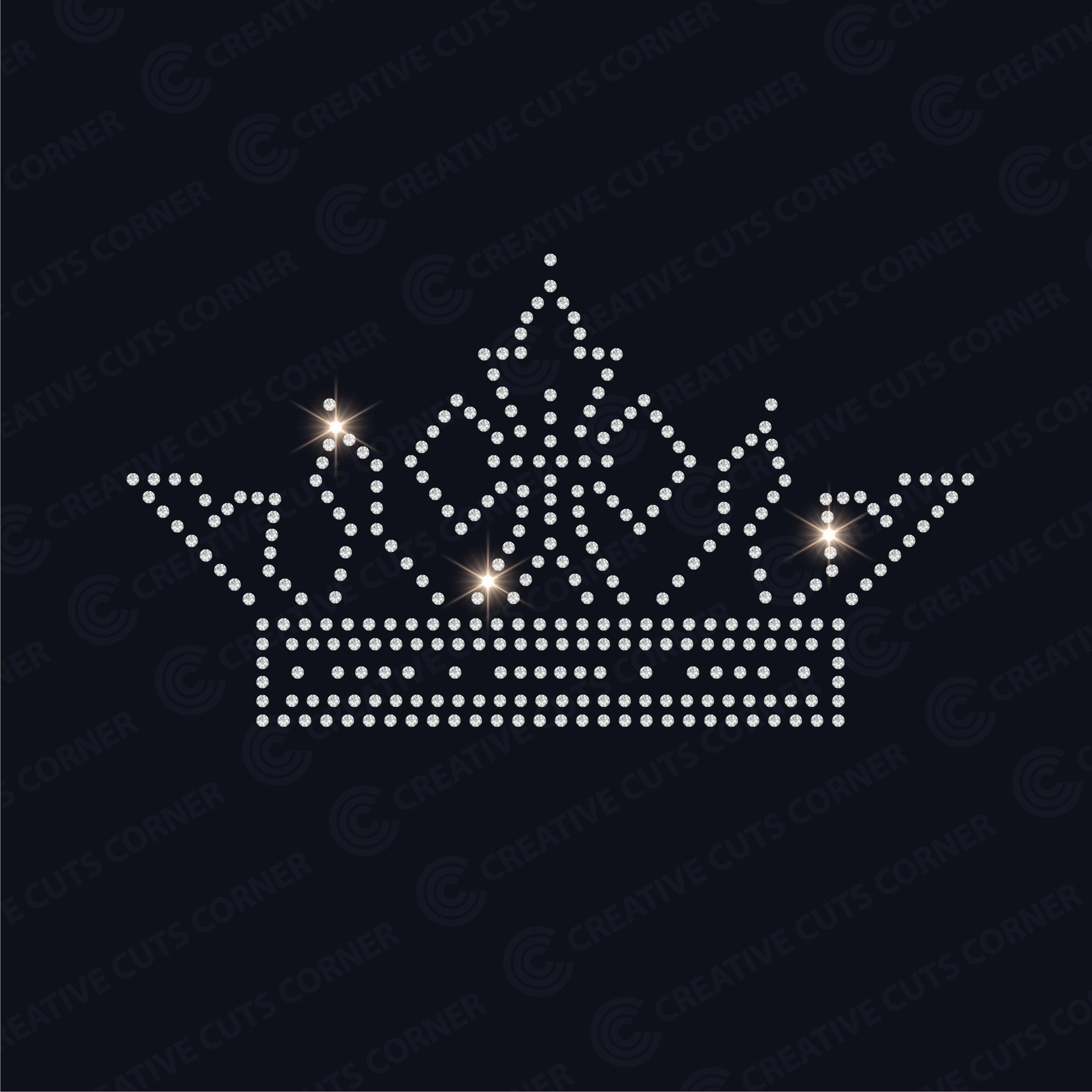 Crown Rhinestone Template Ss10 Hotfix Rhinestone Template Svg File for ...