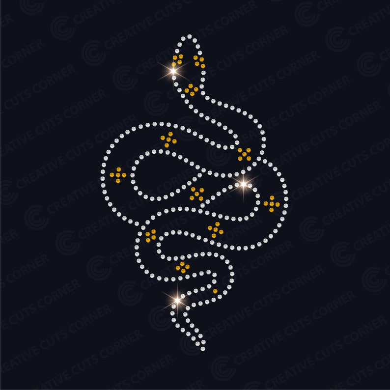 Snake Rhinestone Template Ss10 Cricut Design Rhinestone Svg File for ...