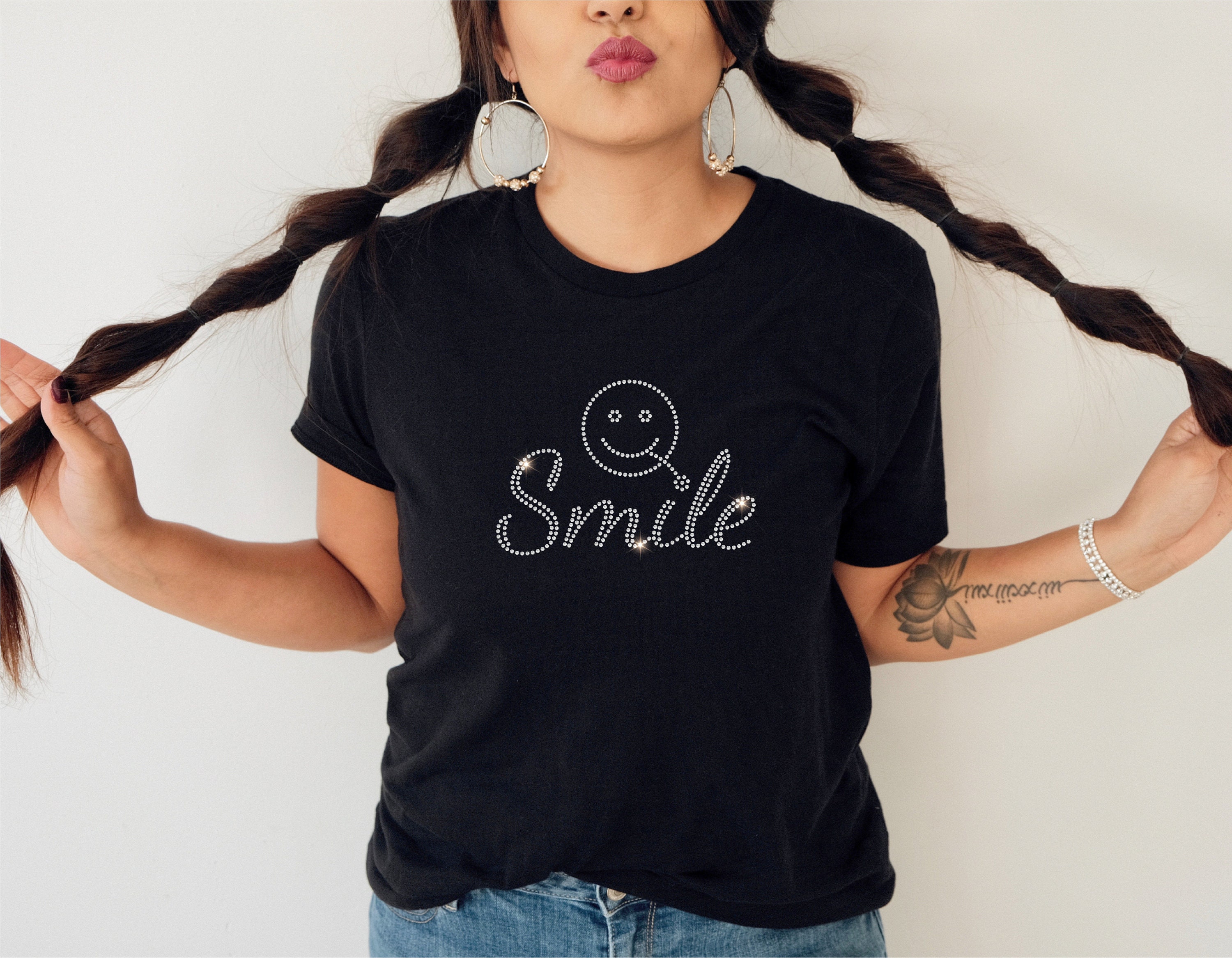 Smile Rhinestone Template for Cricut Instant Download Svg Rhinestone ...