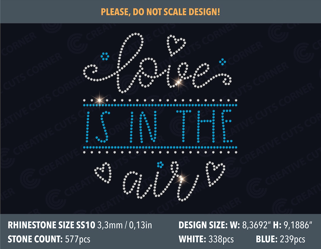 Rhinestone Template Ss10 Love Design Rhinestone Svg File for Cricut ...