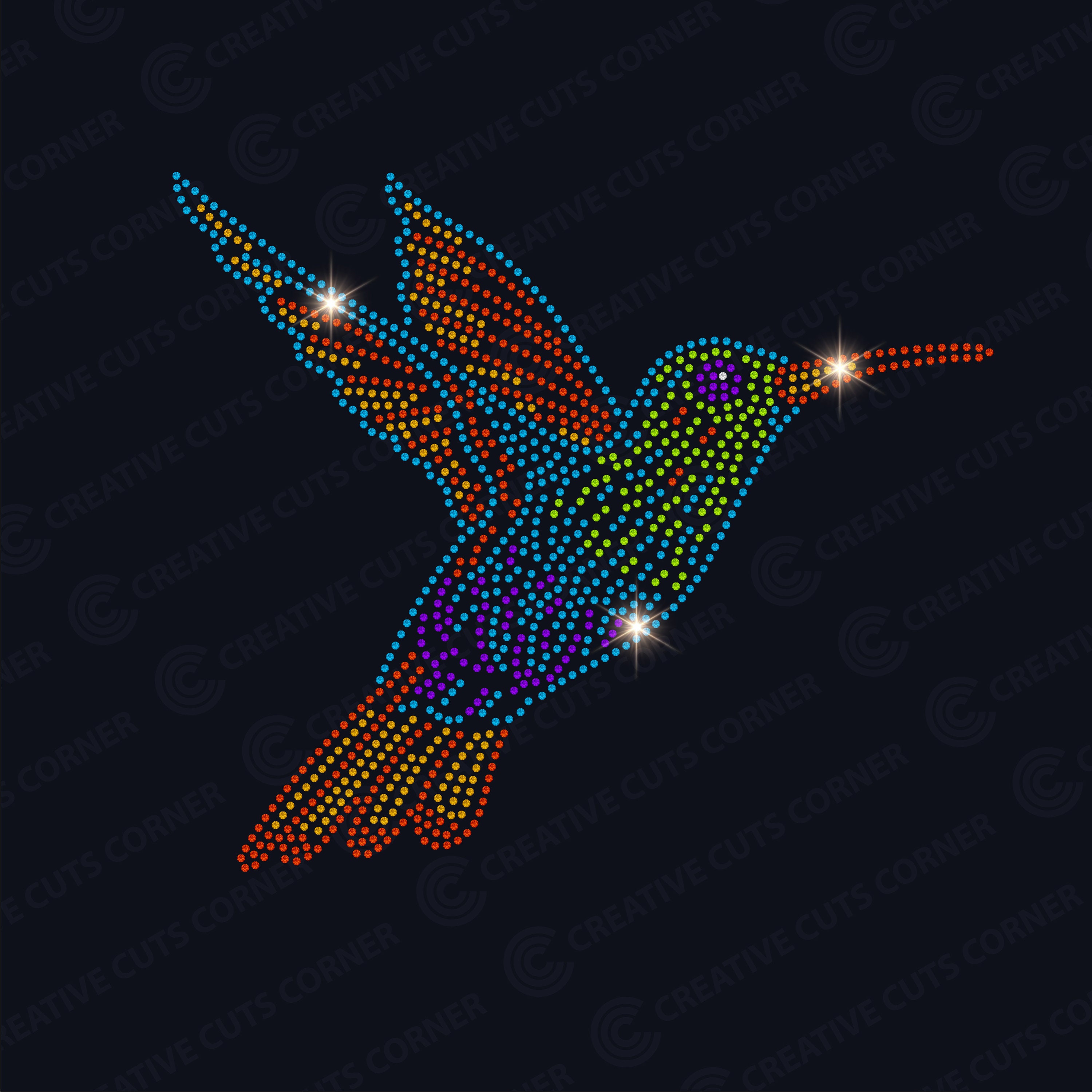 Rhinestone Design Colibri Bird Digital File Rhinestone Template Ss6 Svg ...