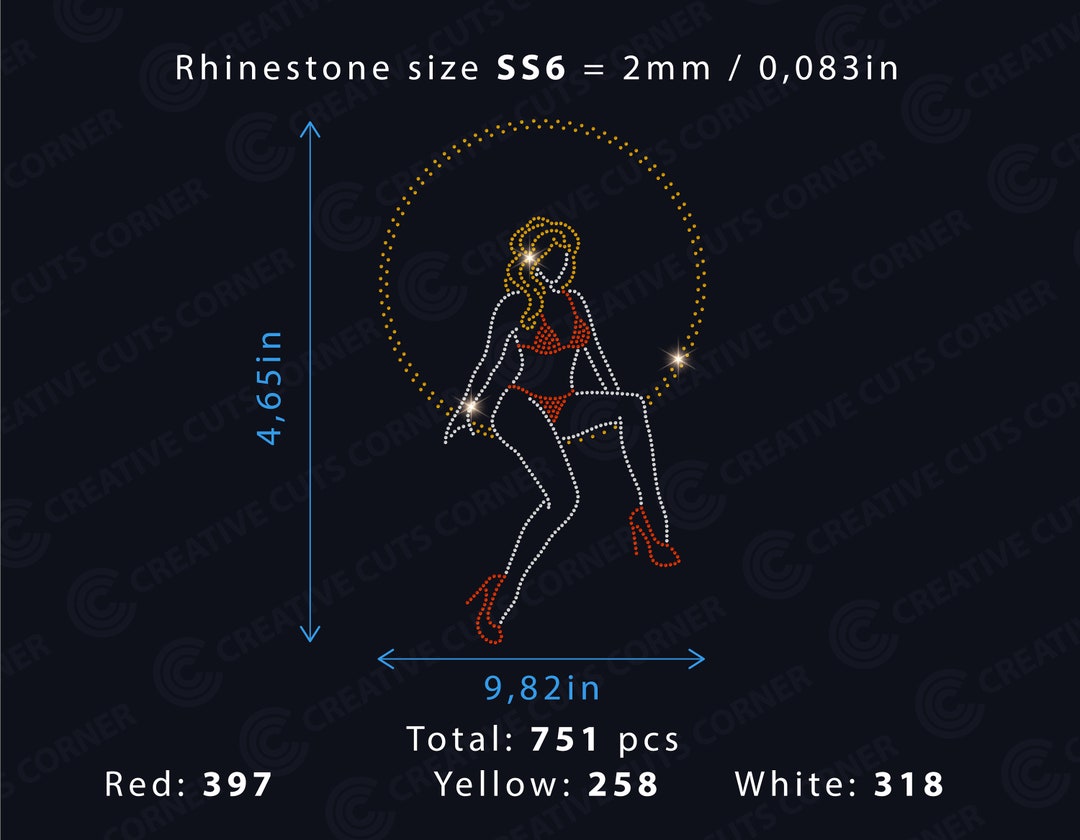 Hotfix Rhinestone Template Ss6 Svg Digital File Rhinestone Star ...