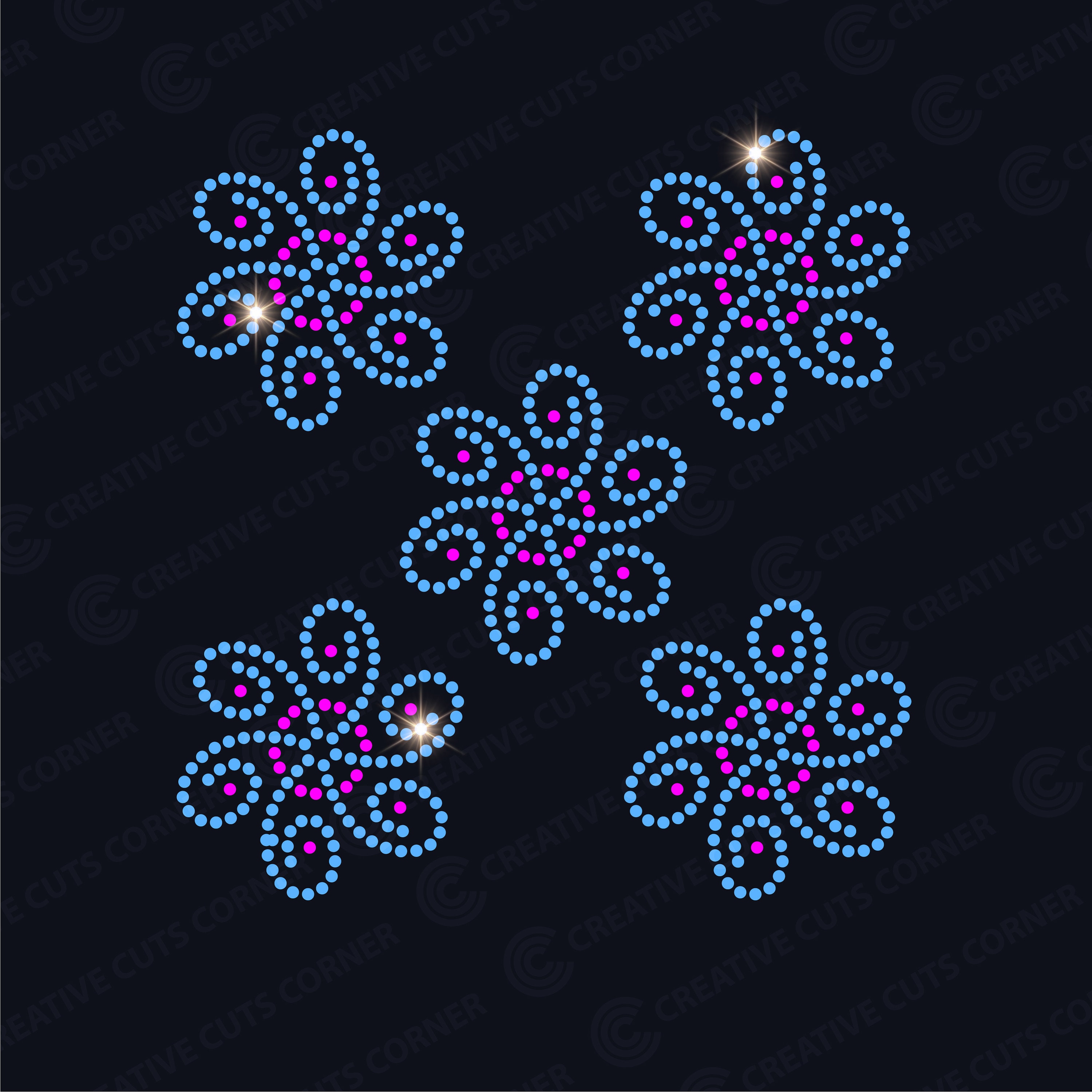 Pattern Rhinestone Template Svg File for Cricut Rhinestone Template ...