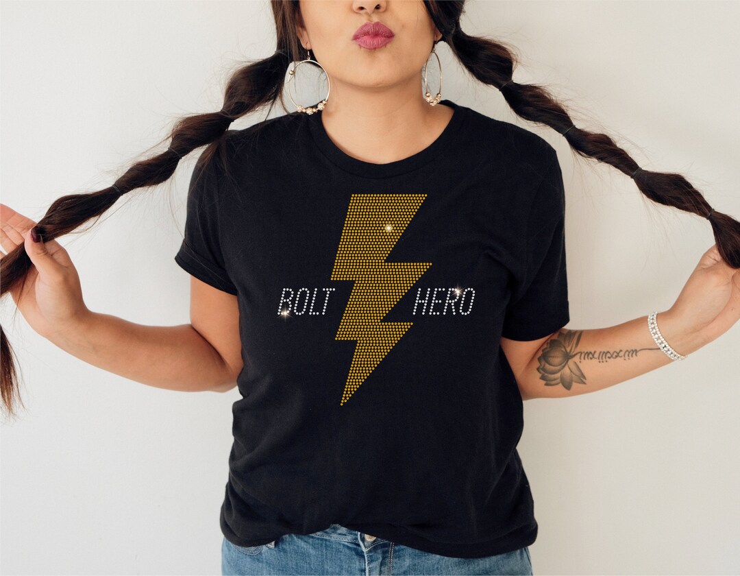 Bolt Hero Rhinestone Template for Cricut Instant Download Svg ...