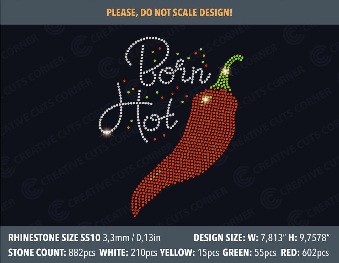 Rhinestone Pepper Svg Rhinestone Template Svg File Hotfix Rhinestone ...