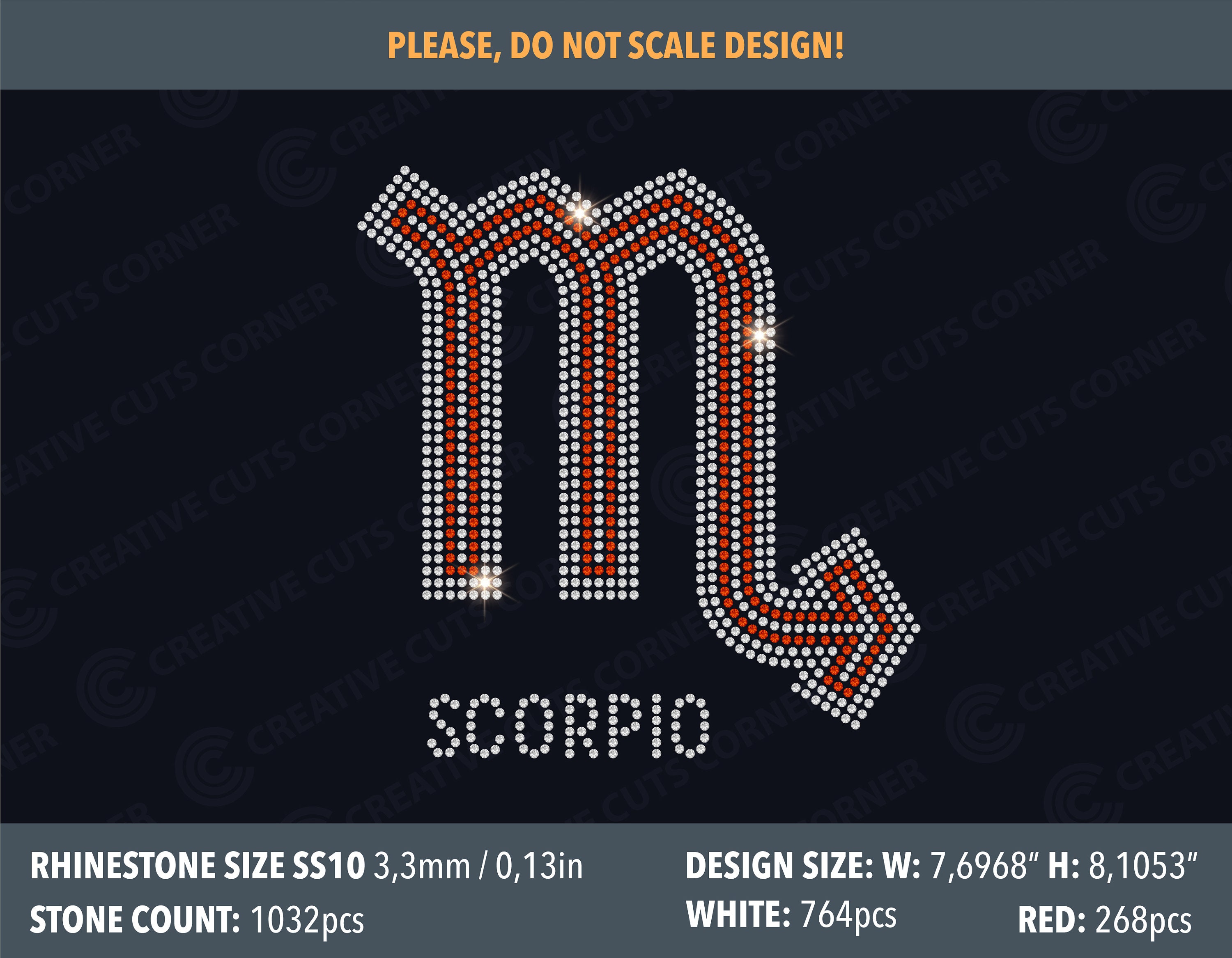 Scorpio Rhinestone Template Svg Rhinestone Shirt Cut File for Cricut ...
