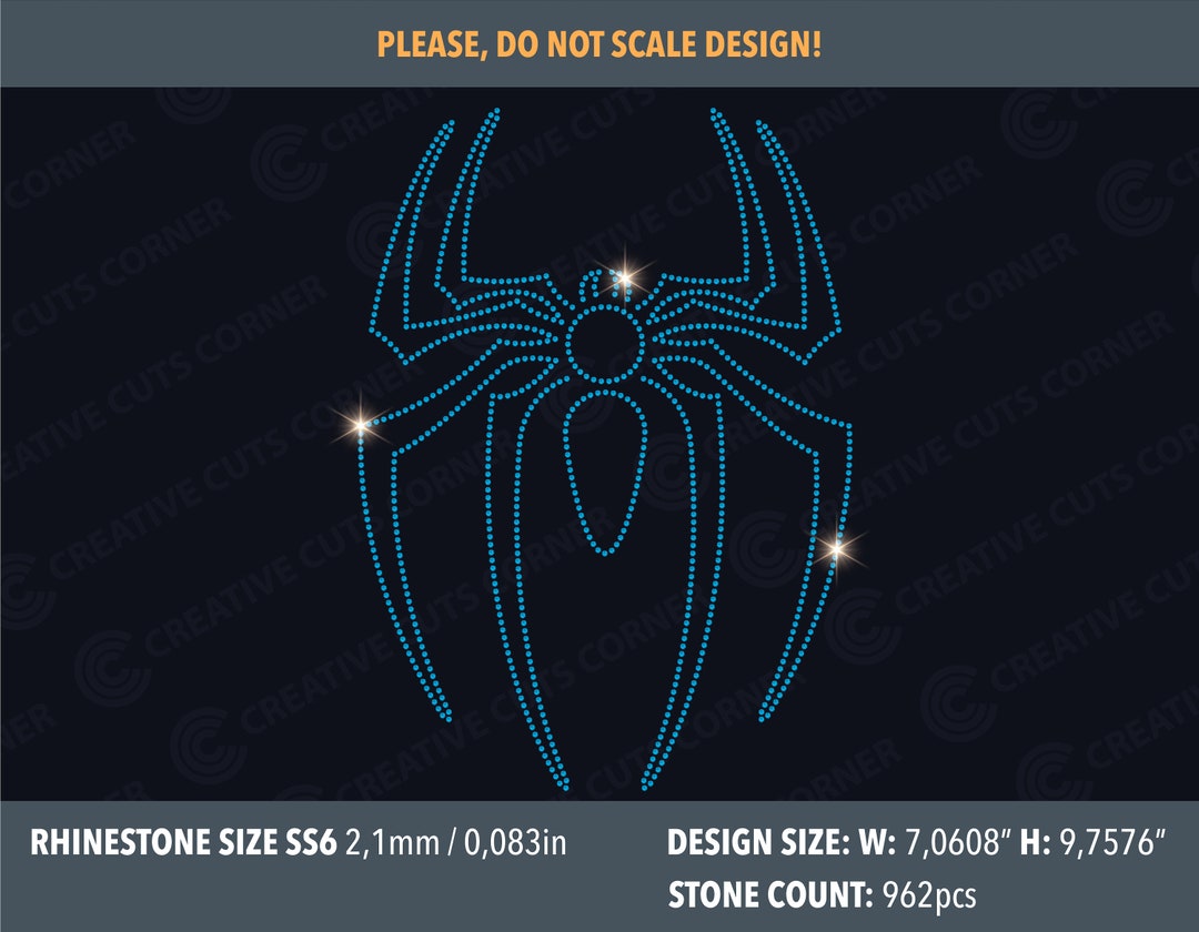 Rhinestone Spider Svg Rhinestone Template Svg File Hotfix Rhinestone ...