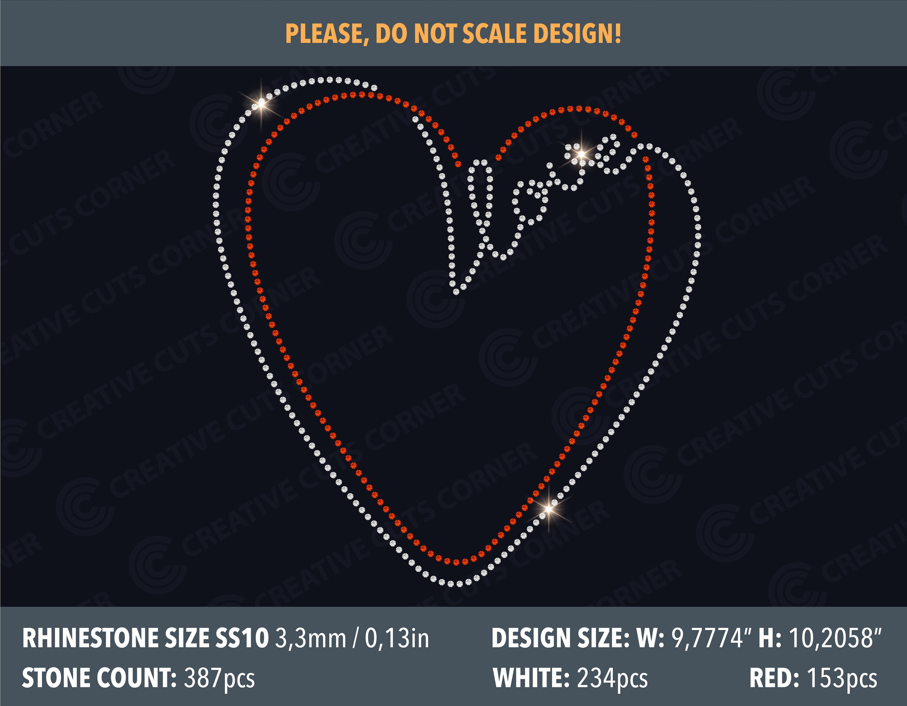 Rhinestone Template Heart Love Svg File for Cricut Rhinestone Template ...