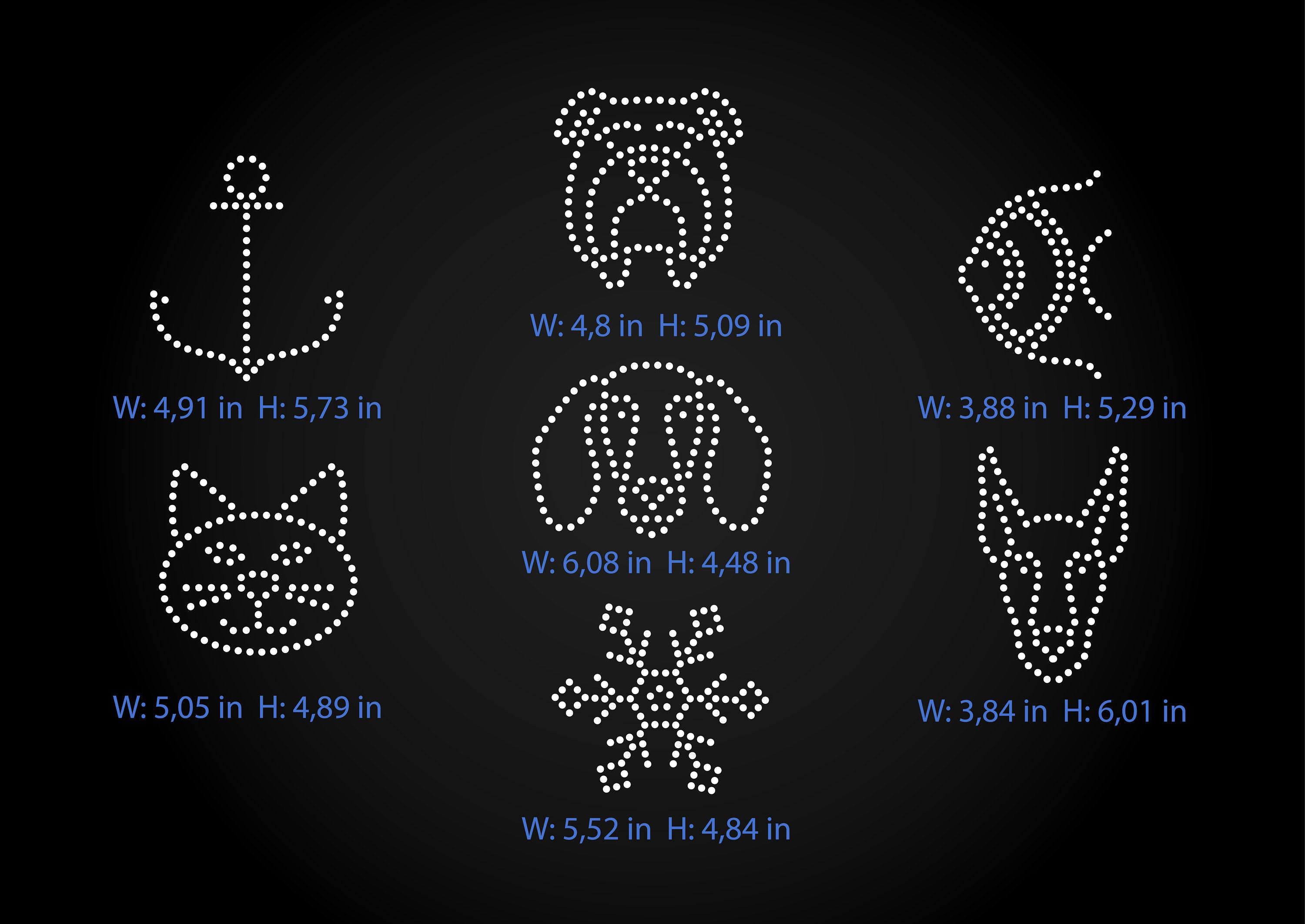 Bundle Rhinestone Template Ss10 Set Rhinestone Design Set Rhinestone ...