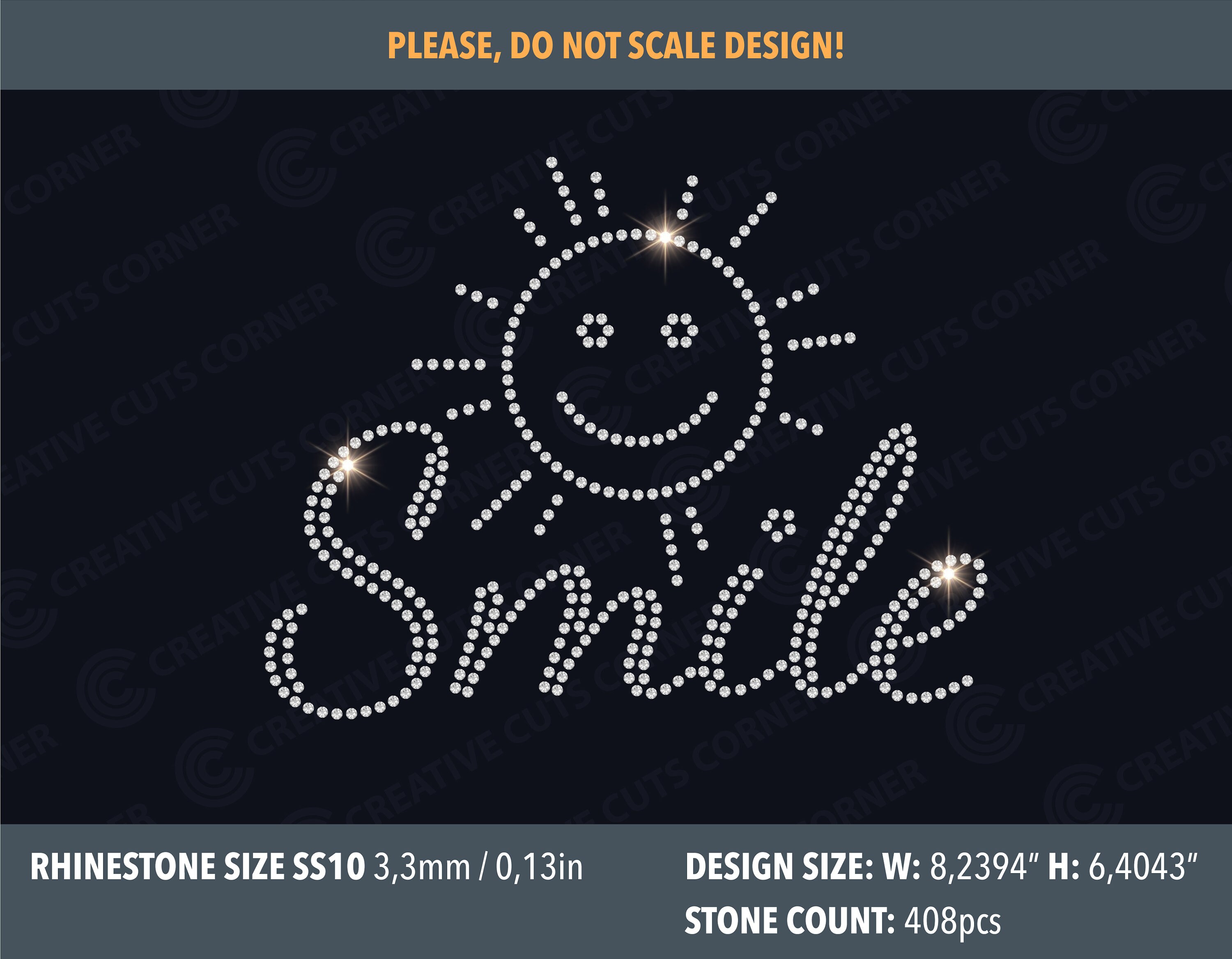 Smile Rhinestone Template Svg Files for Cricut Hotfix Rhinestone Shirt ...