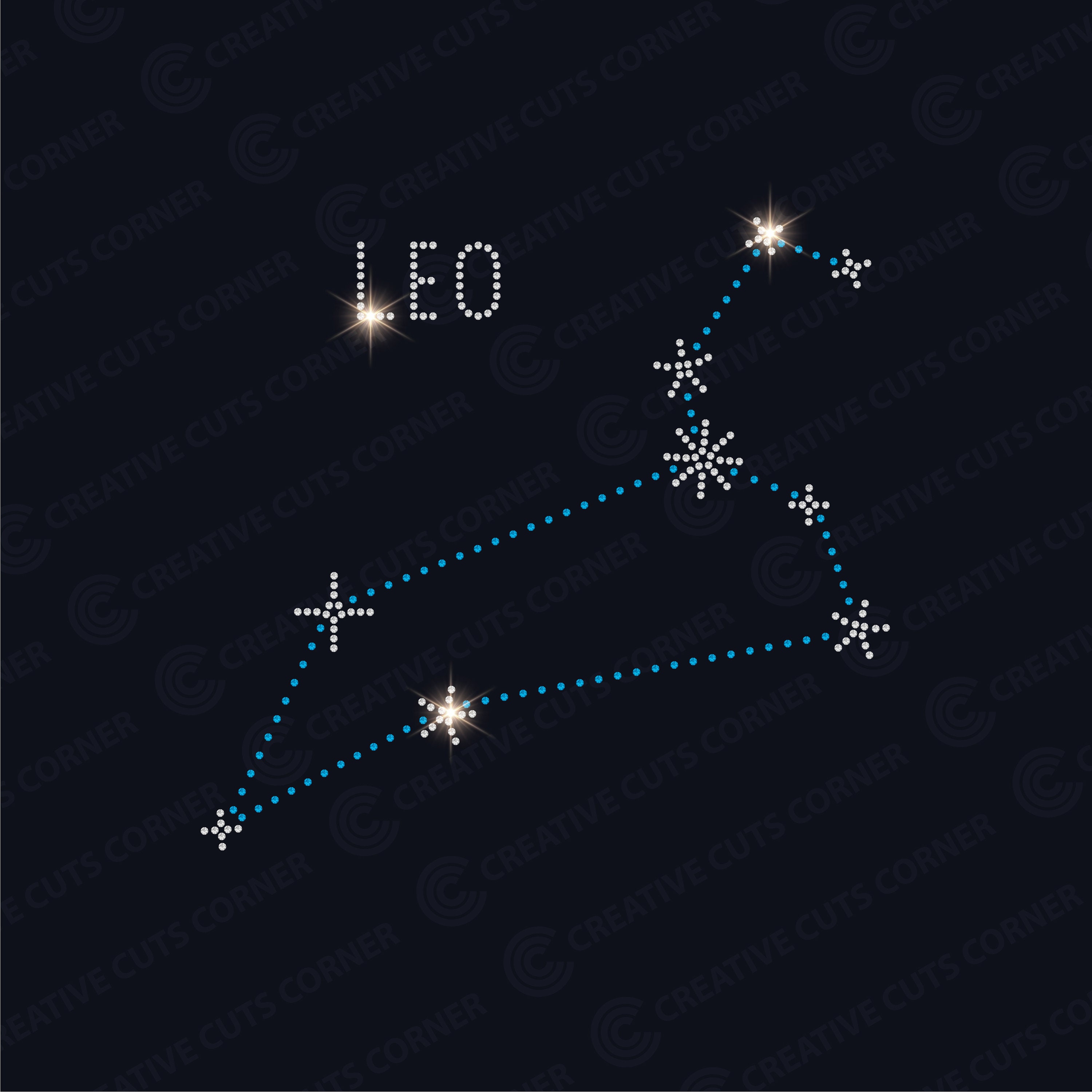 Rhinestone Template Leo Zodiac Svg File Rhinestone Template - Etsy