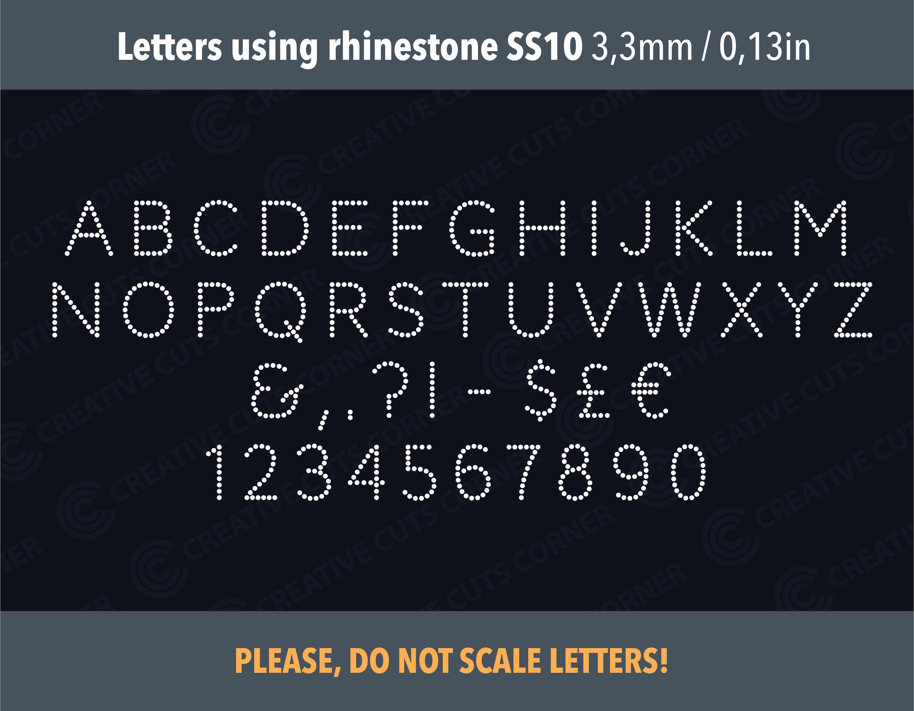 Rhinestone Font Ss10 Svg Digital File Rhinestone Sign - Etsy