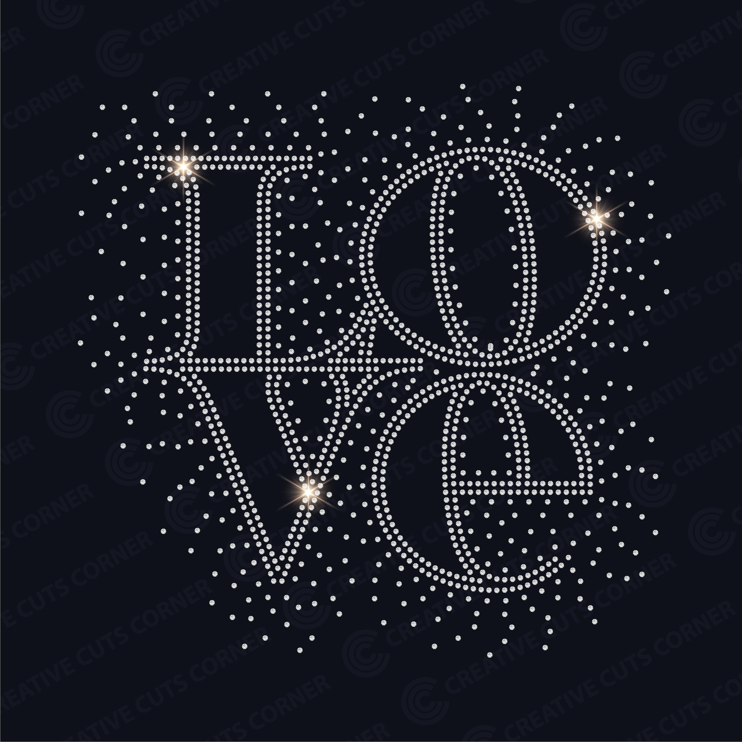 Love Word Rhinestone Template for Cricut Instant Download Svg ...