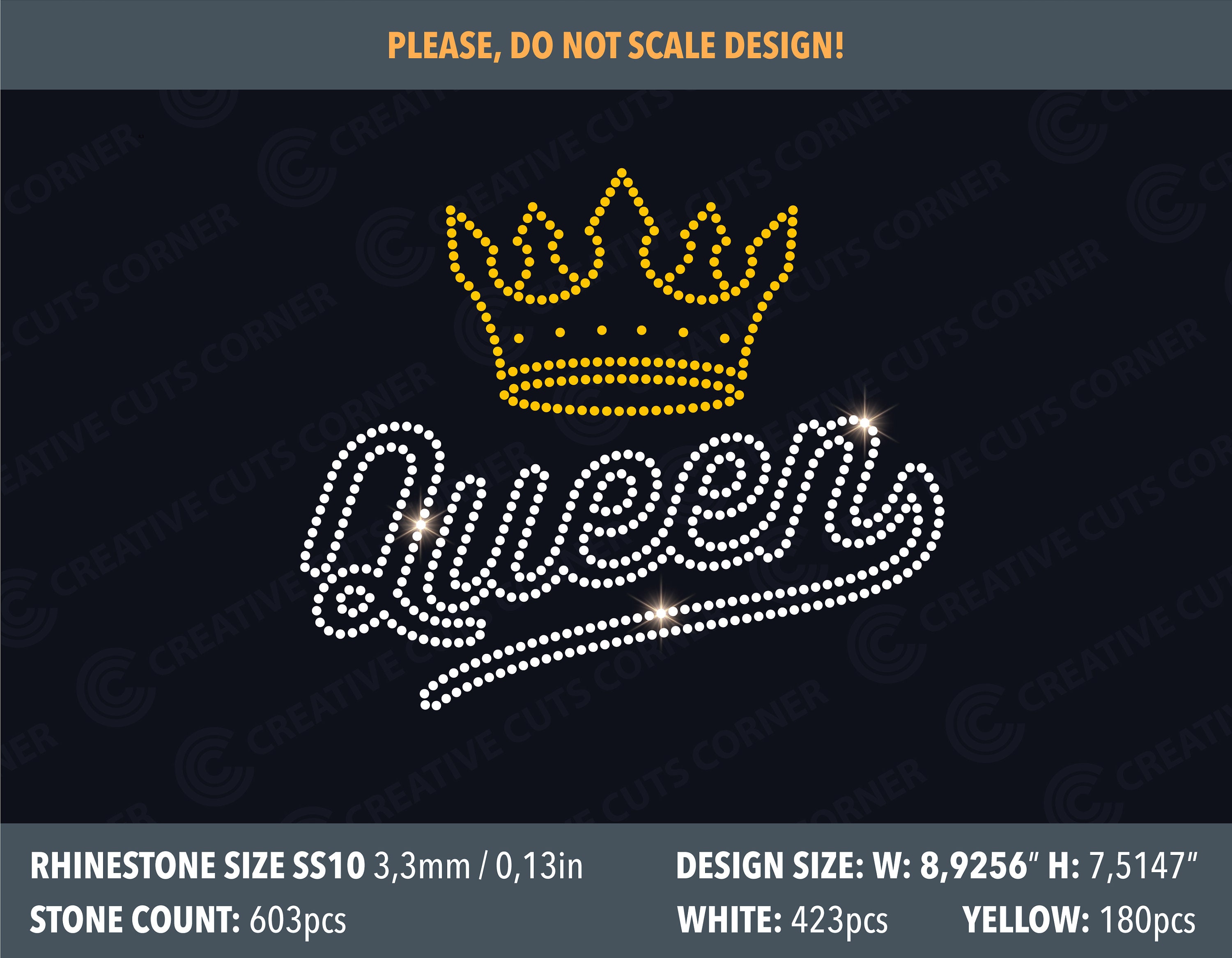 Queen Rhinestone Template Svg File for Cricut Rhinestone Template Ss10 ...