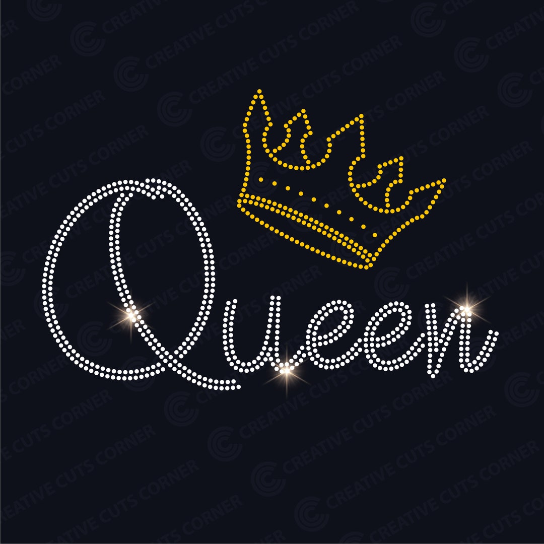 Rhinestone Queen Template Sign Svg File for Cricut Rhinestone Template ...