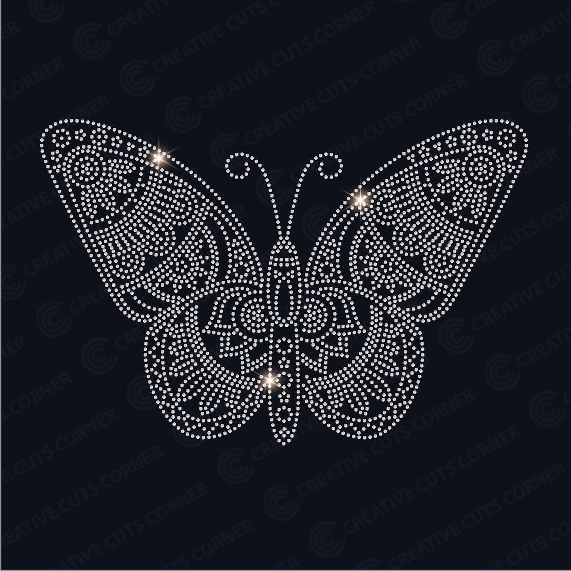 Rhinestone Template Svg File Cricut With Butterfly Rhinestone Decal ...