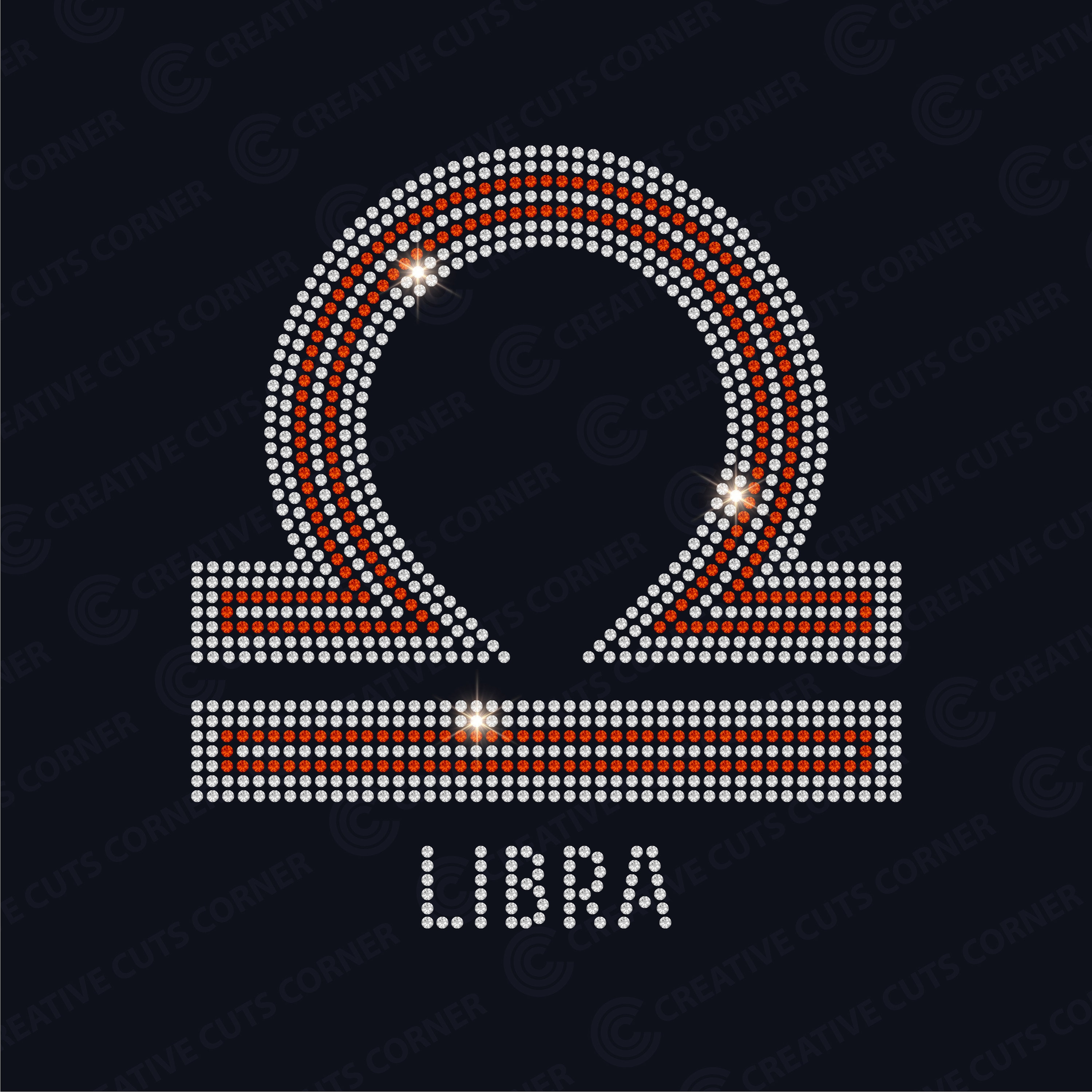 Rhinestone Template Libra Zodiac Svg File Rhinestone Template Ss10 ...