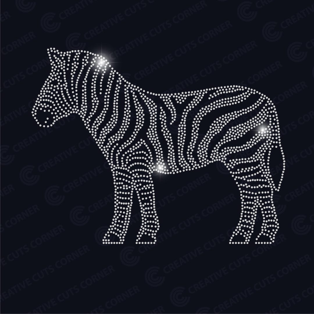 Zebra Rhinestone Template for Cricut Instant Download Svg Rhinestone ...