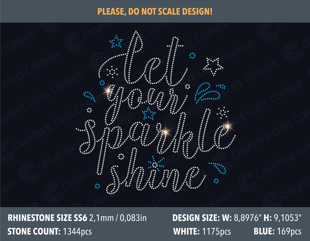Rhinestone Template Ss6 Sparkle Shine Design Rhinestone Sign Svg File ...