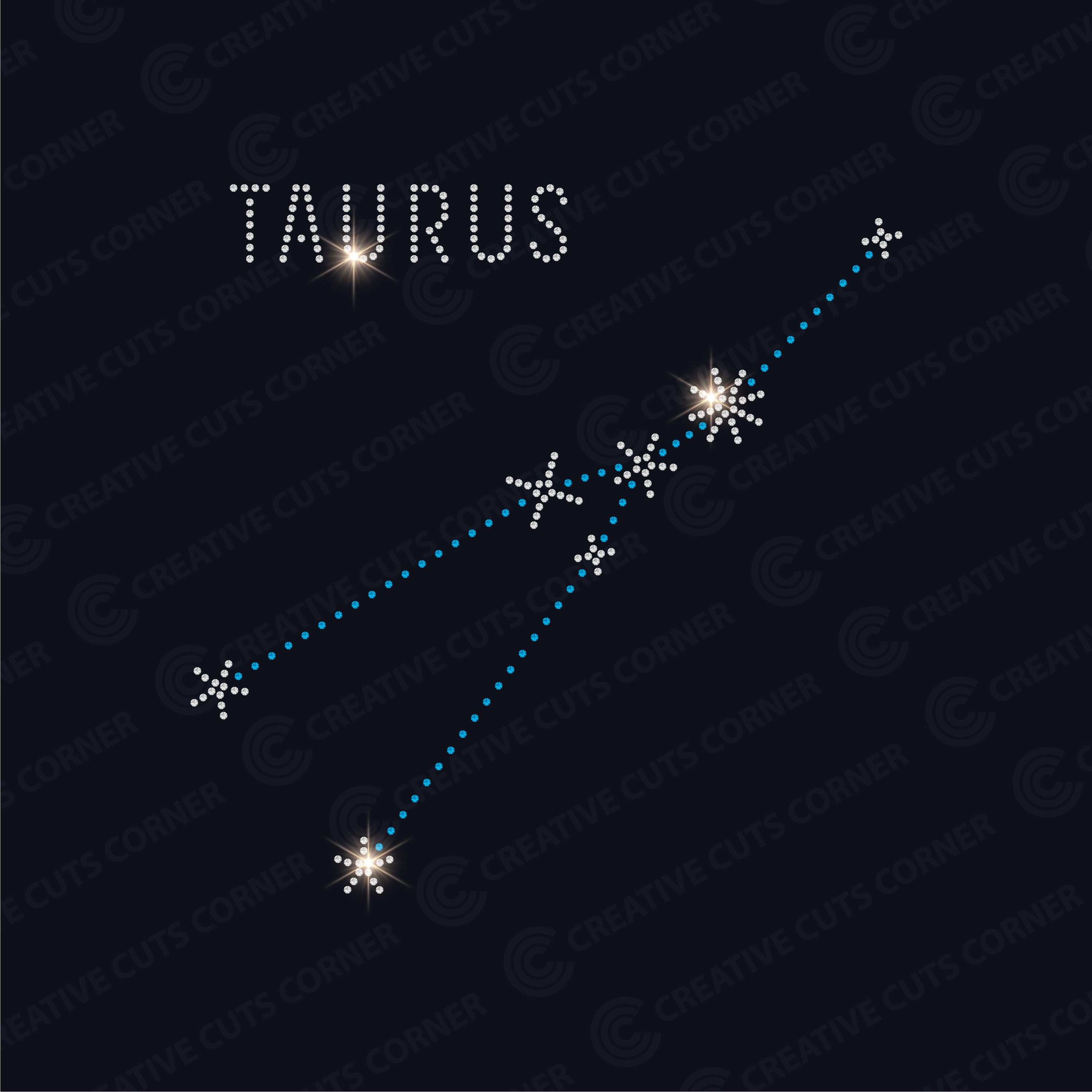 Taurus Rhinestone Template Svg Files for Cricut Hotfix Rhinestone Shirt ...