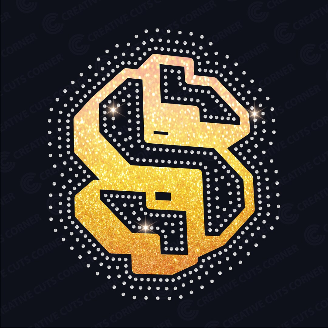 Rhinestone Vinyl Dollar Template Svg Rhinestone Shirt Template Cut File ...