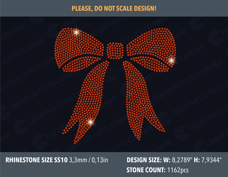 Bow Rhinestone Template Svg File for Cricut Rhinestone Template Ss10 Svg Rhinestone File for ...