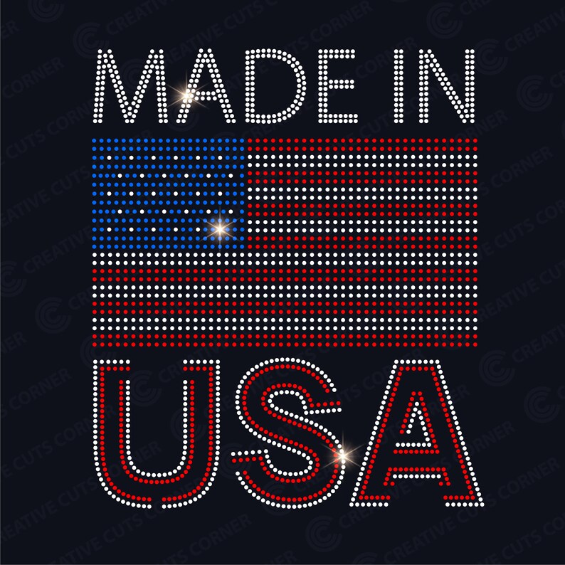 Hotfix Rhinestone Template Ss6 Svg Digital File Rhinestone Independence ...