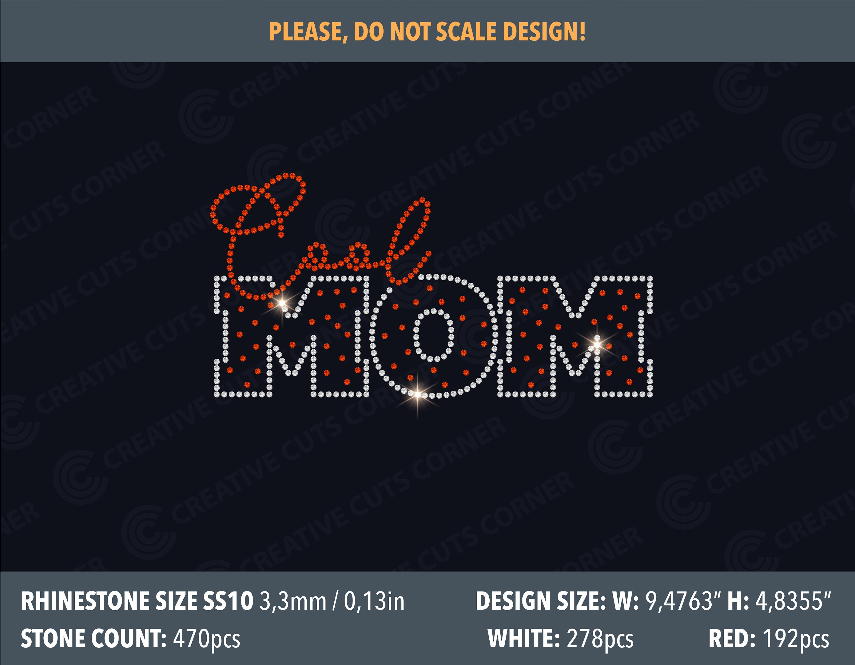 Rhinestone Template Svg File for Cricut Cut File Rhinestone Applique ...