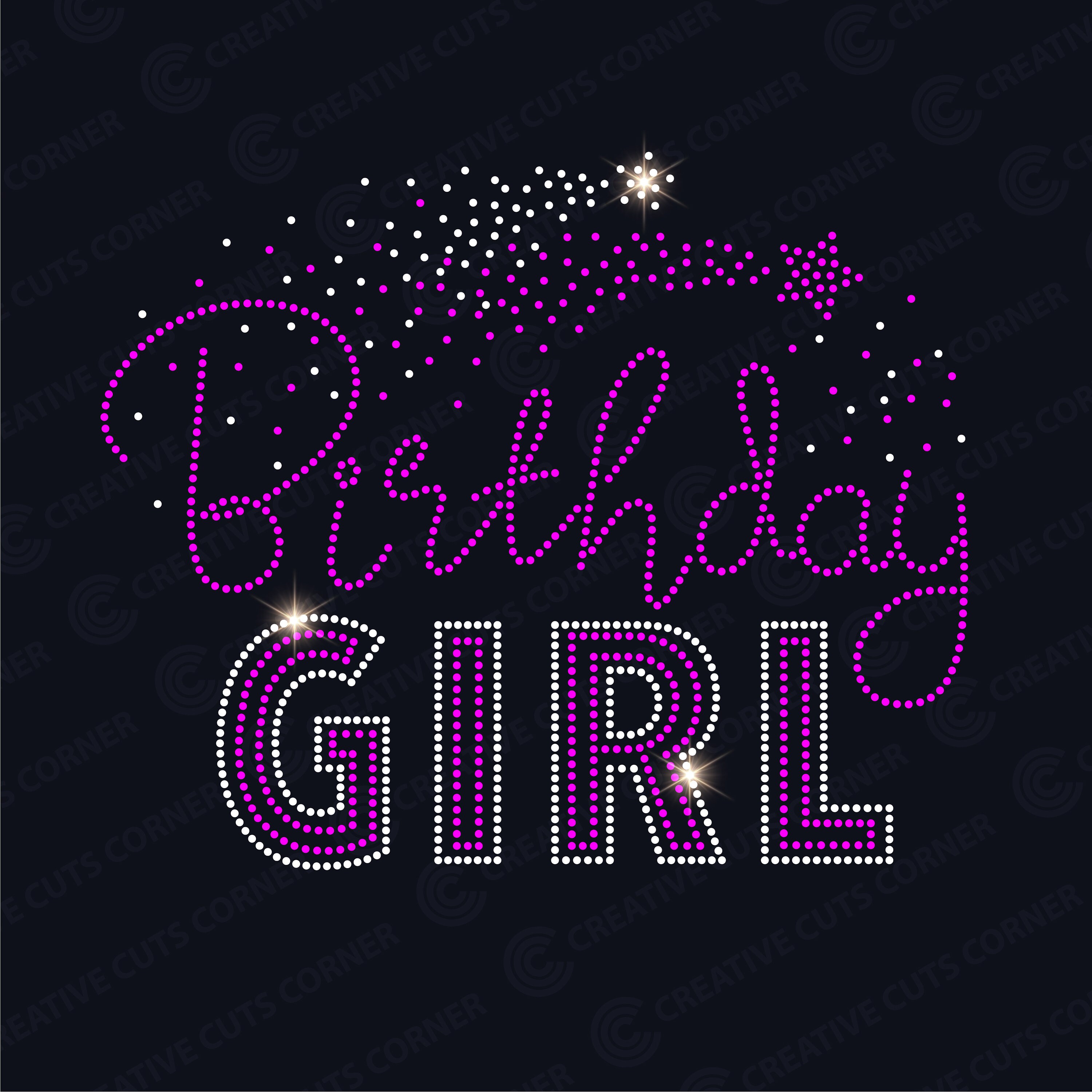 Birthday Girl Rhinestone Design Svg File Rhinestone Ss6 File for Cricut ...