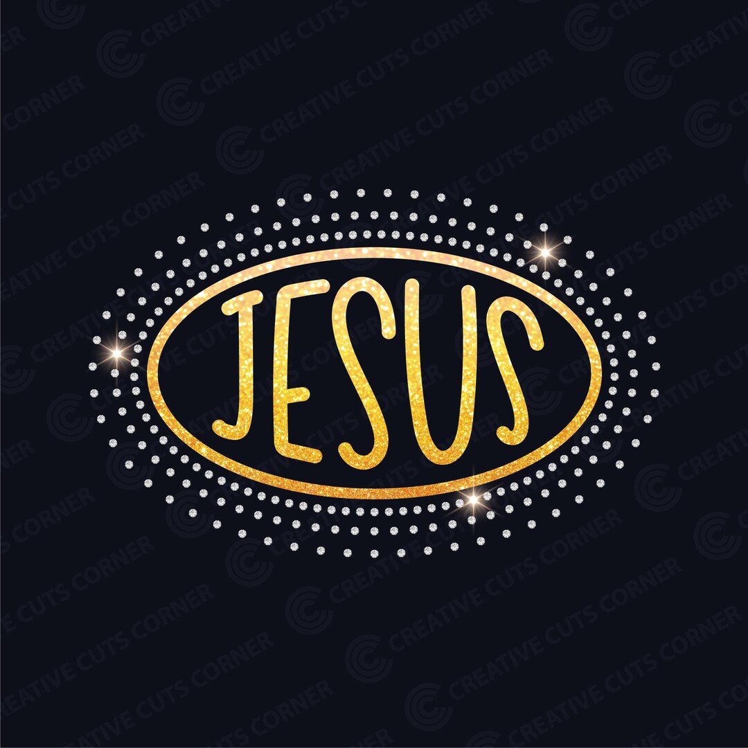 Rhinestone Vinyl Jesus Svg Rhinestone Template Svg File Hotfix ...