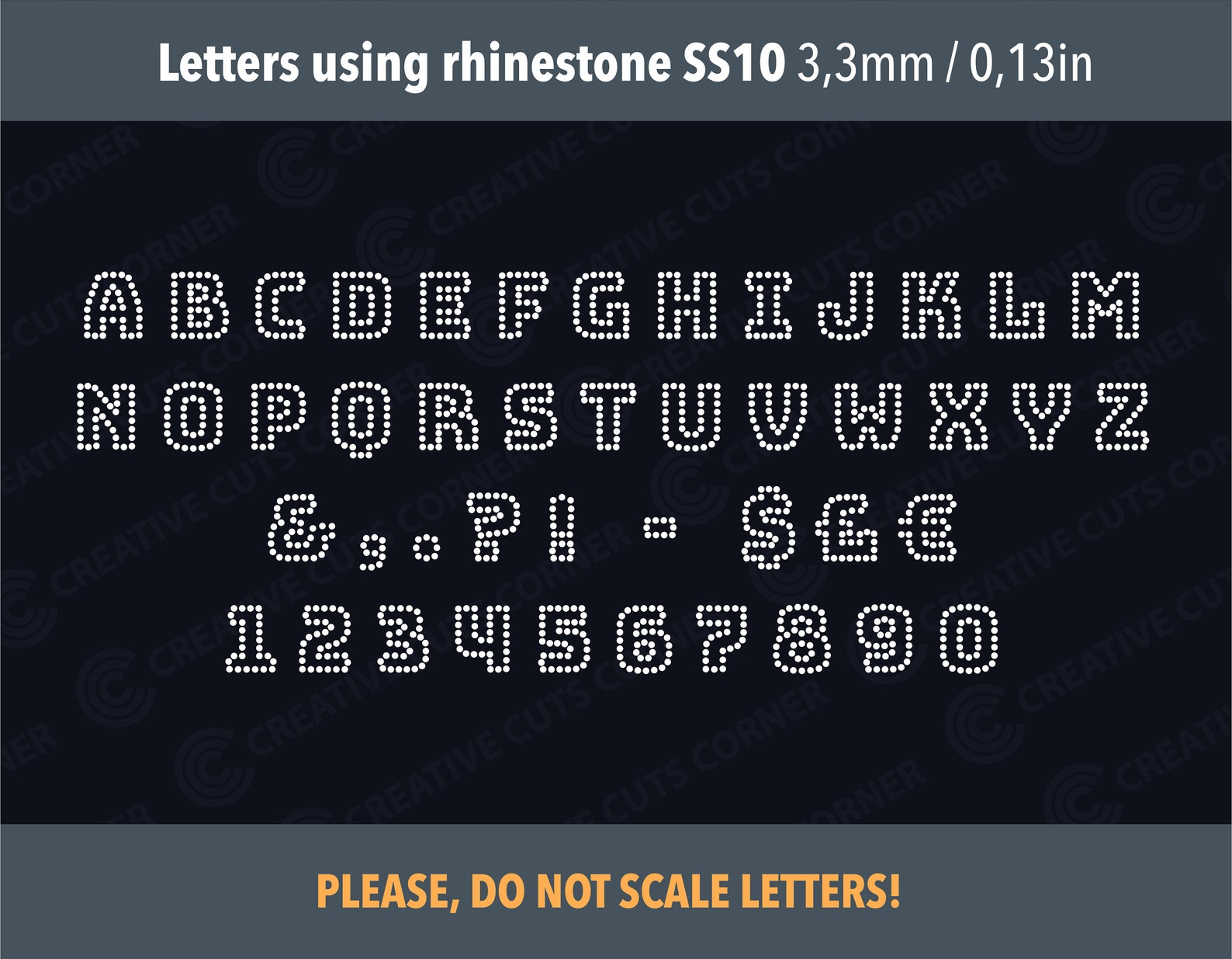 Rhinestone Font Svg File for Cricut Design Rhinestone Template Ss10 ...