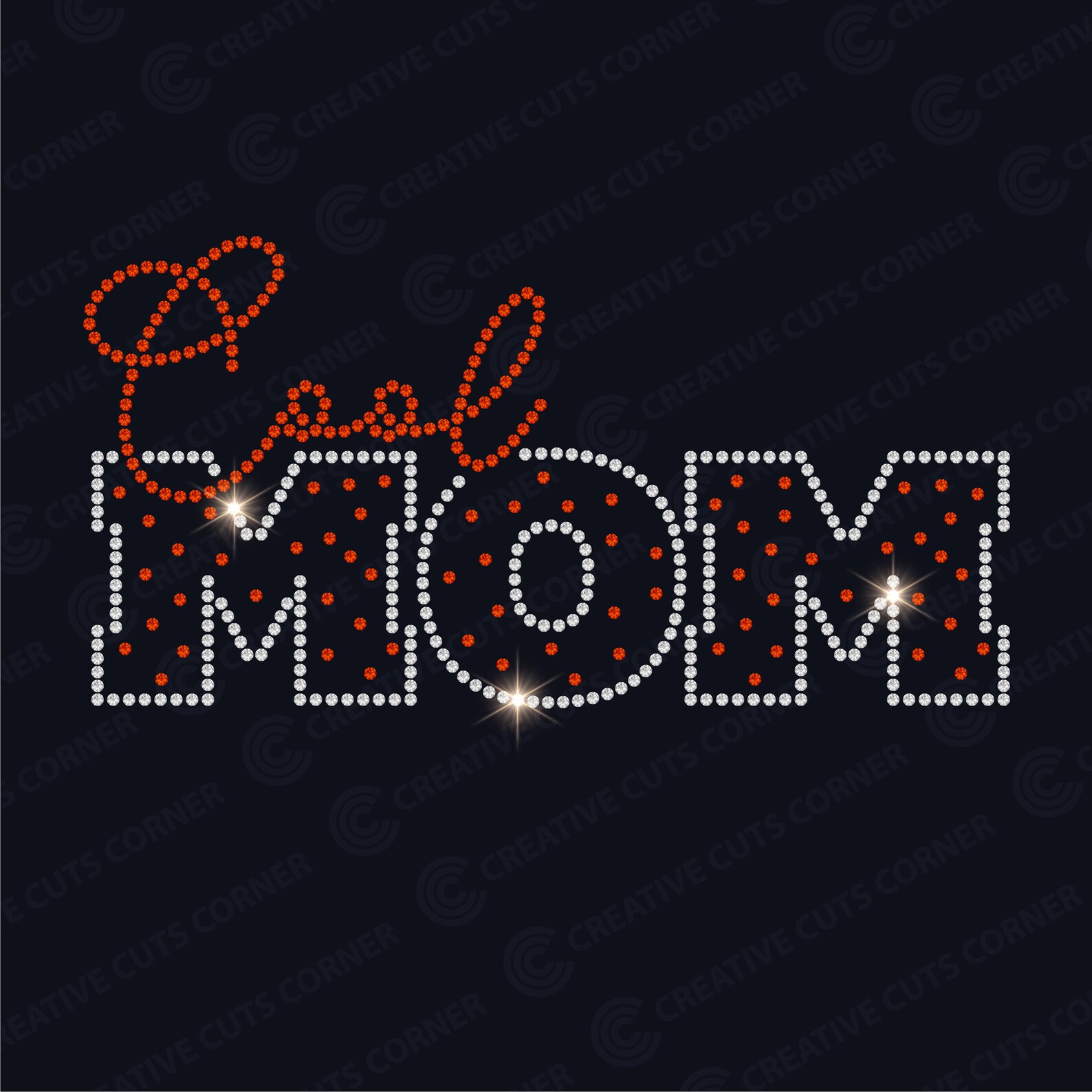 Rhinestone Template Svg File for Cricut Cut File Rhinestone Applique ...