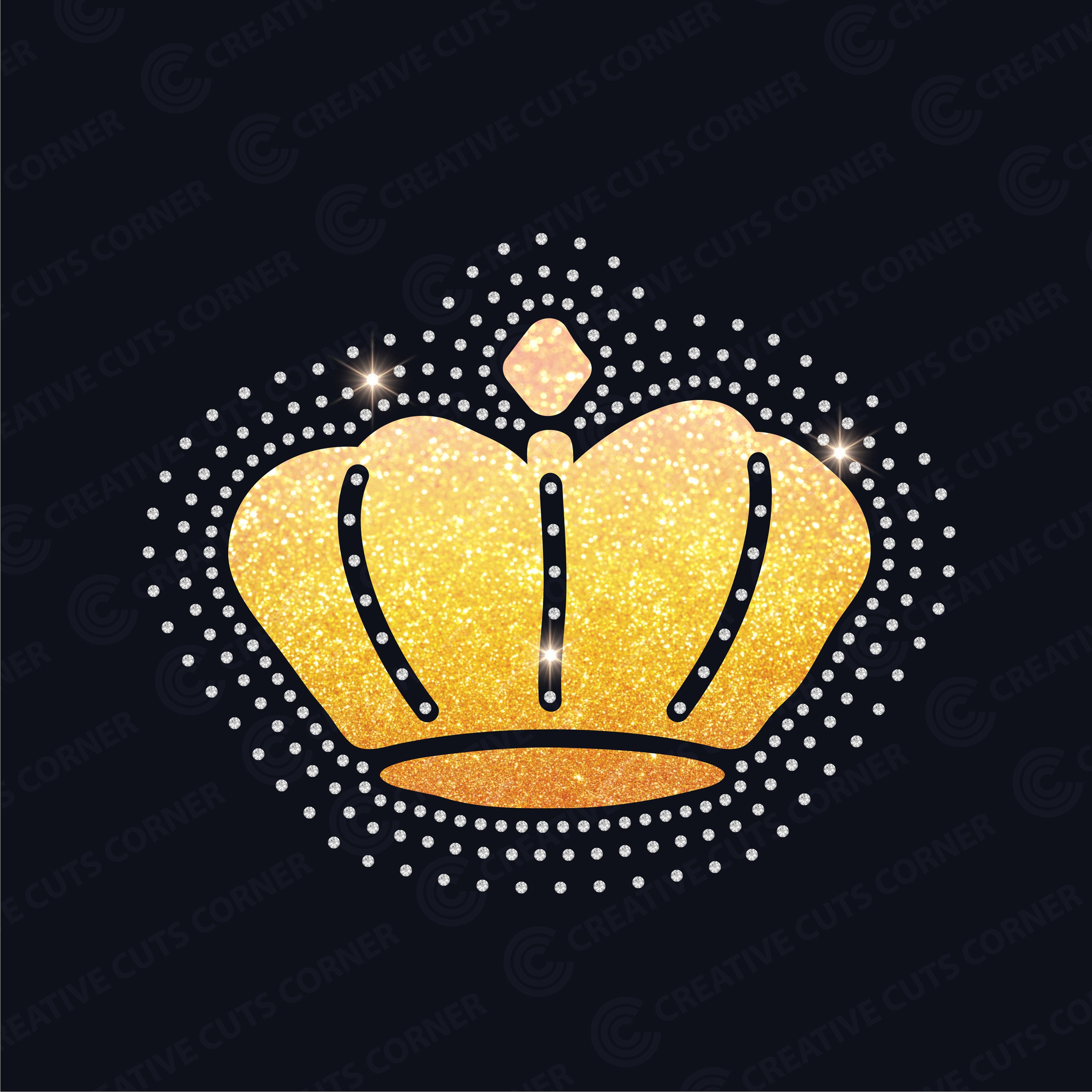 Crown Vinyl Rhinestone Template Svg Files for Cricut Hotfix Rhinestone ...