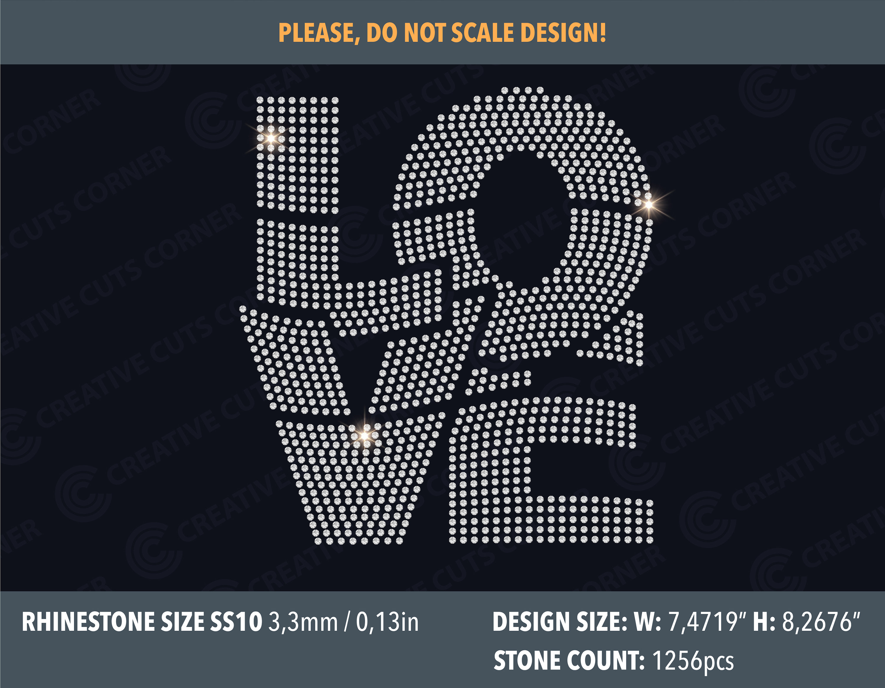 Rhinestone Template Ss10 Love Word Design Rhinestone Sign Svg File for ...