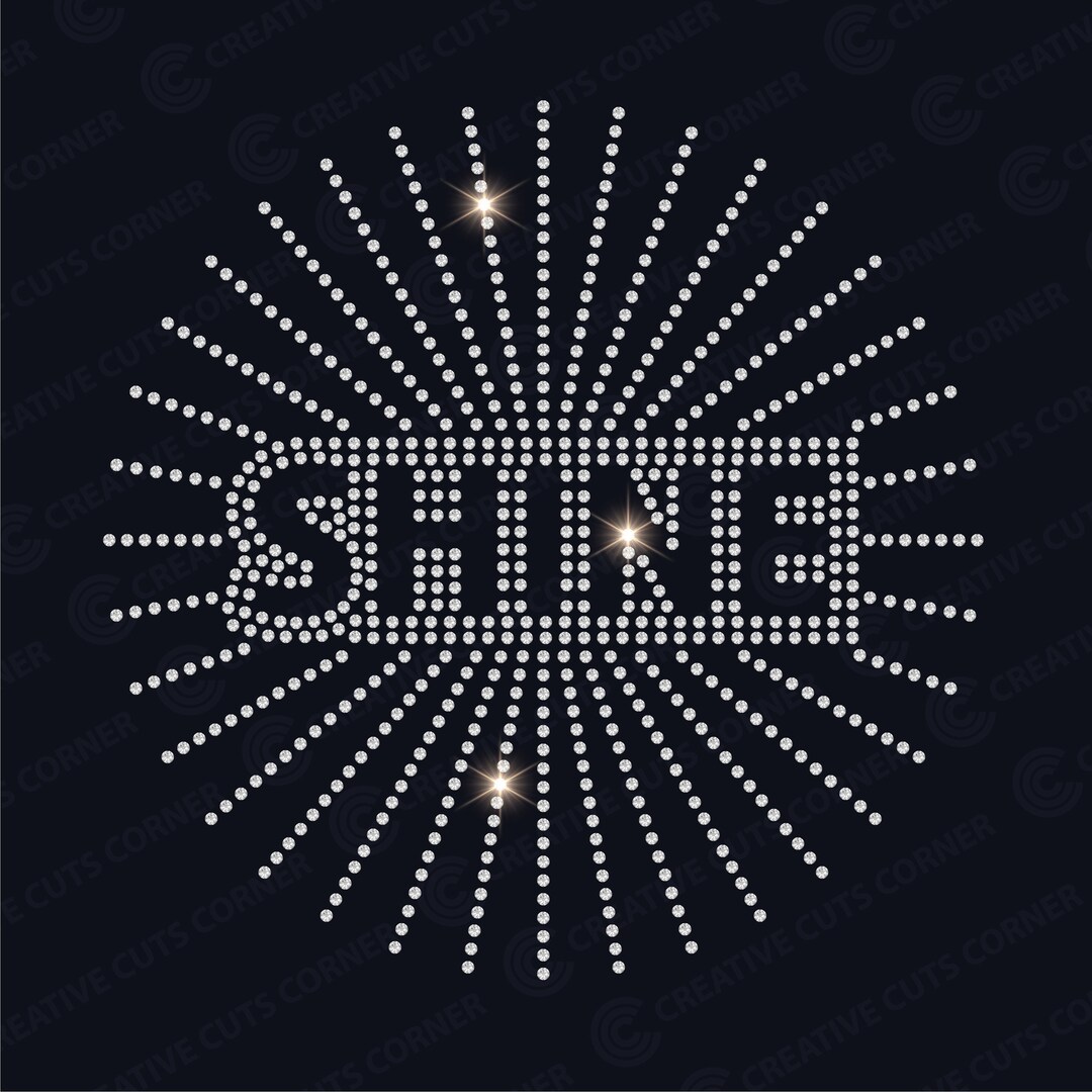 Rhinestone Iron on Svg File for Cricut Shine Hotfix Rhinestone Template ...