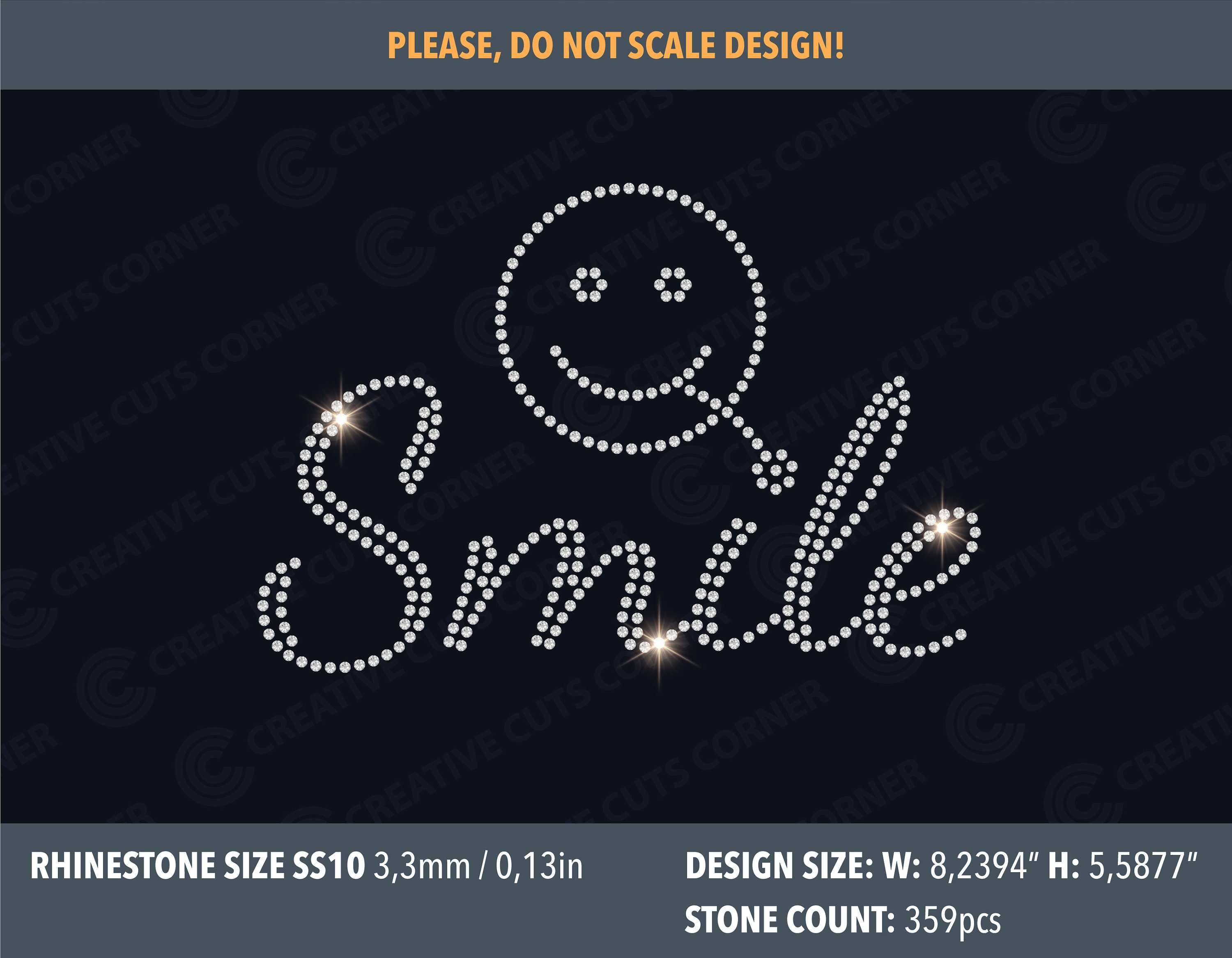 Smile Rhinestone Template for Cricut Instant Download Svg Rhinestone ...