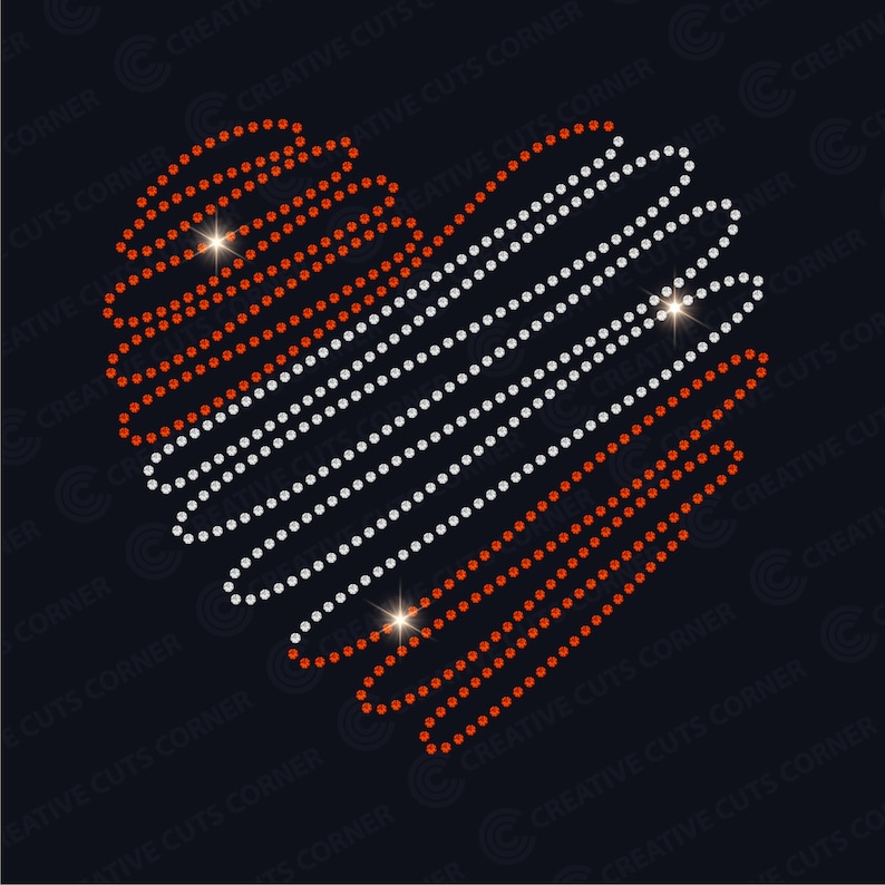 Rhinestone Template Heart Svg File for Cricut Rhinestone Template Ss10 ...