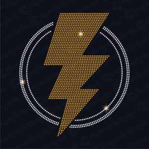 Hotfix Rhinestone Template Ss10 Svg Digital File Rhinestone Bolt ...