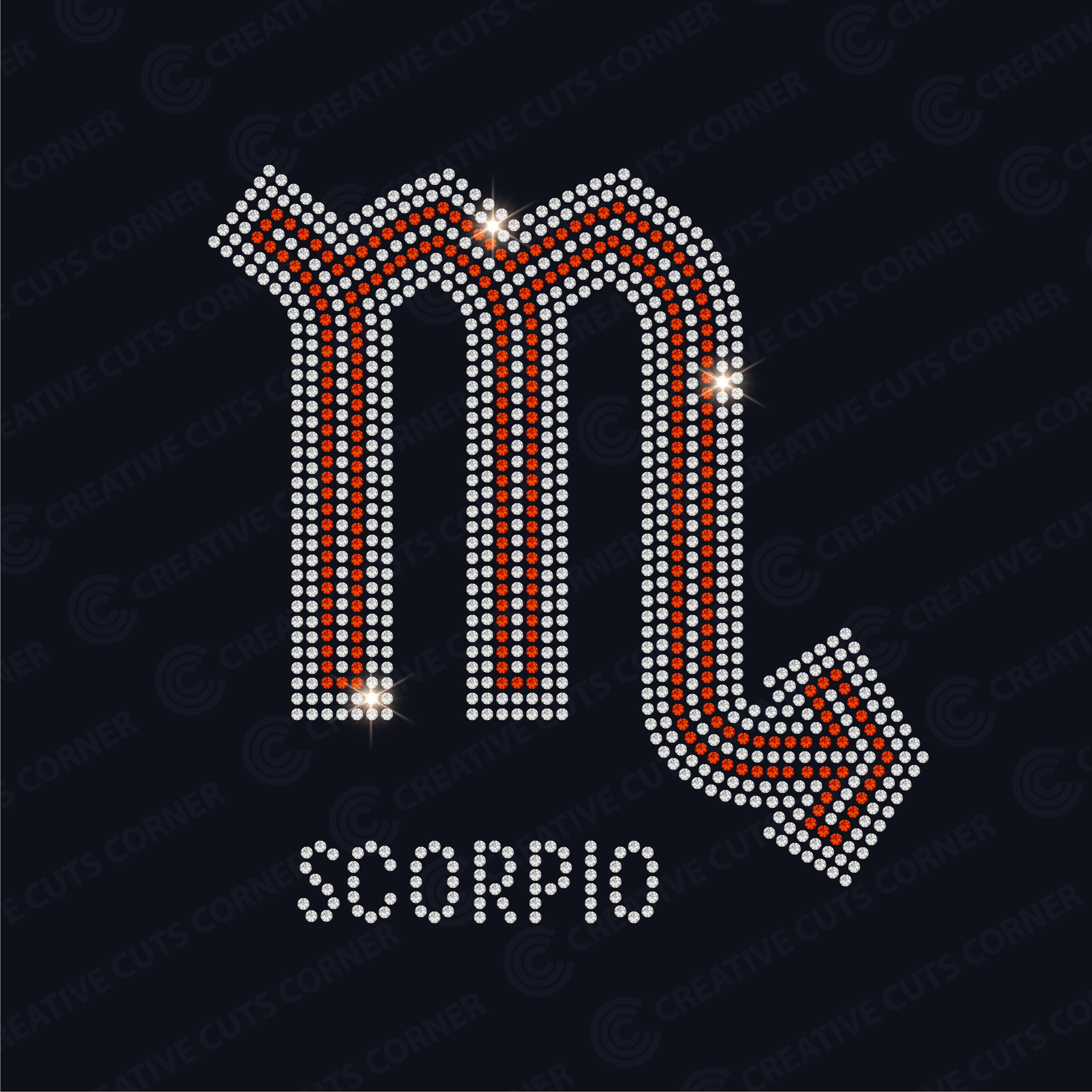 Scorpio Rhinestone Template Svg Rhinestone Shirt Cut File for Cricut ...